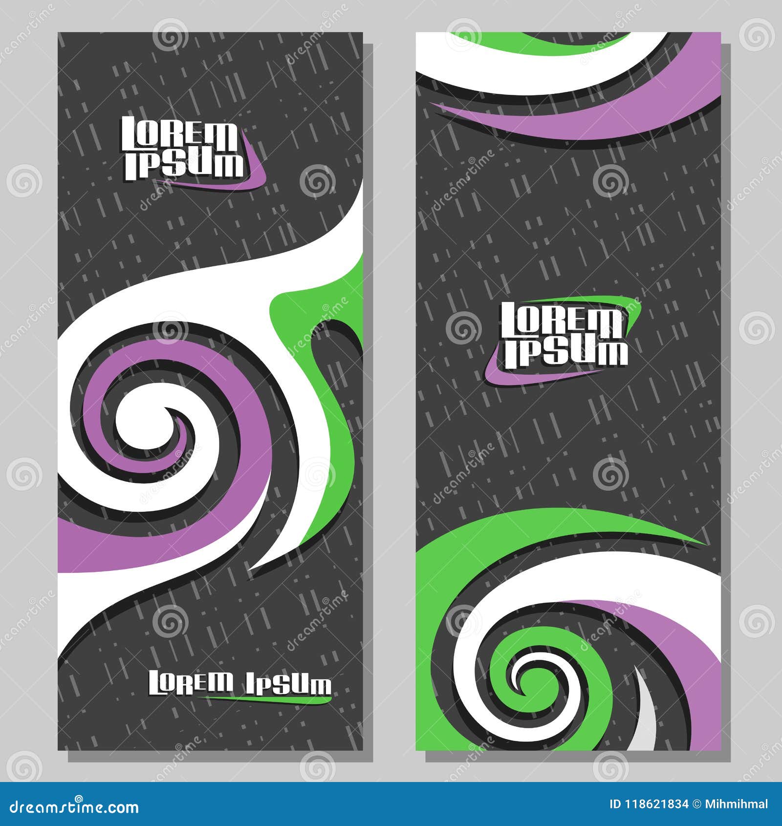 Vector Vertical Futuristic Banners Stock Vector - Illustration of ...