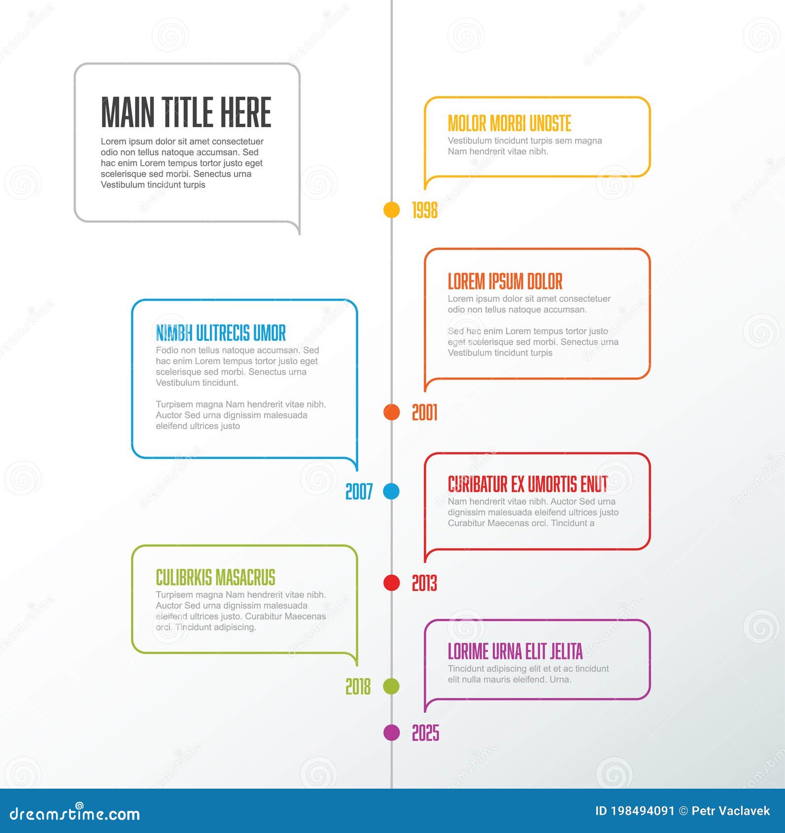 Vertical Infographic Timeline Template Vector Illustration ...