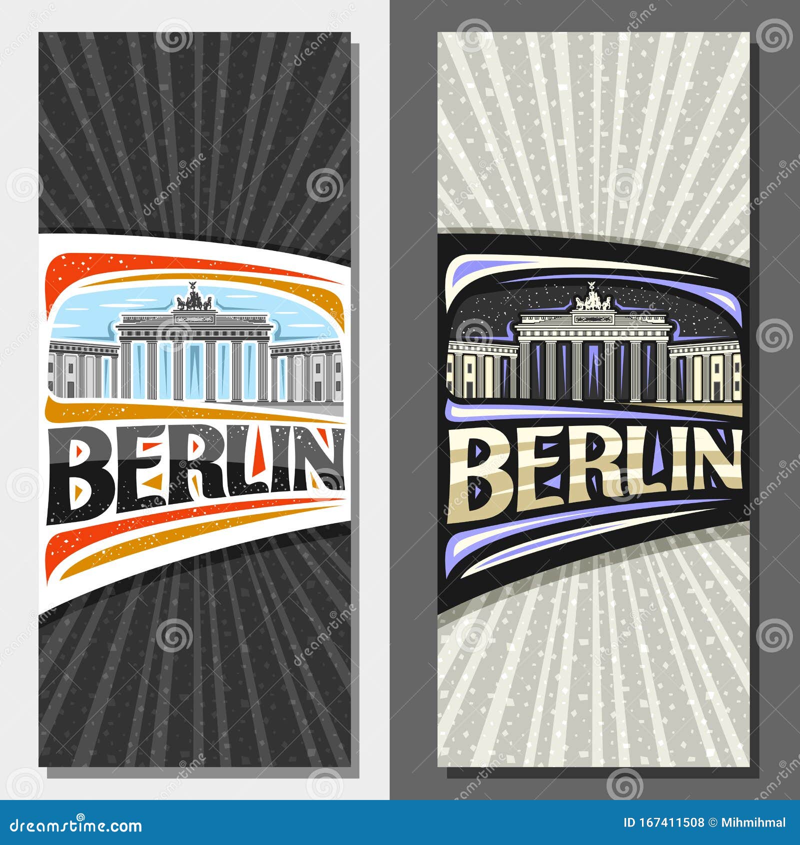 Vector Vertical Layouts for Berlin Stock Vector - Illustration of ...
