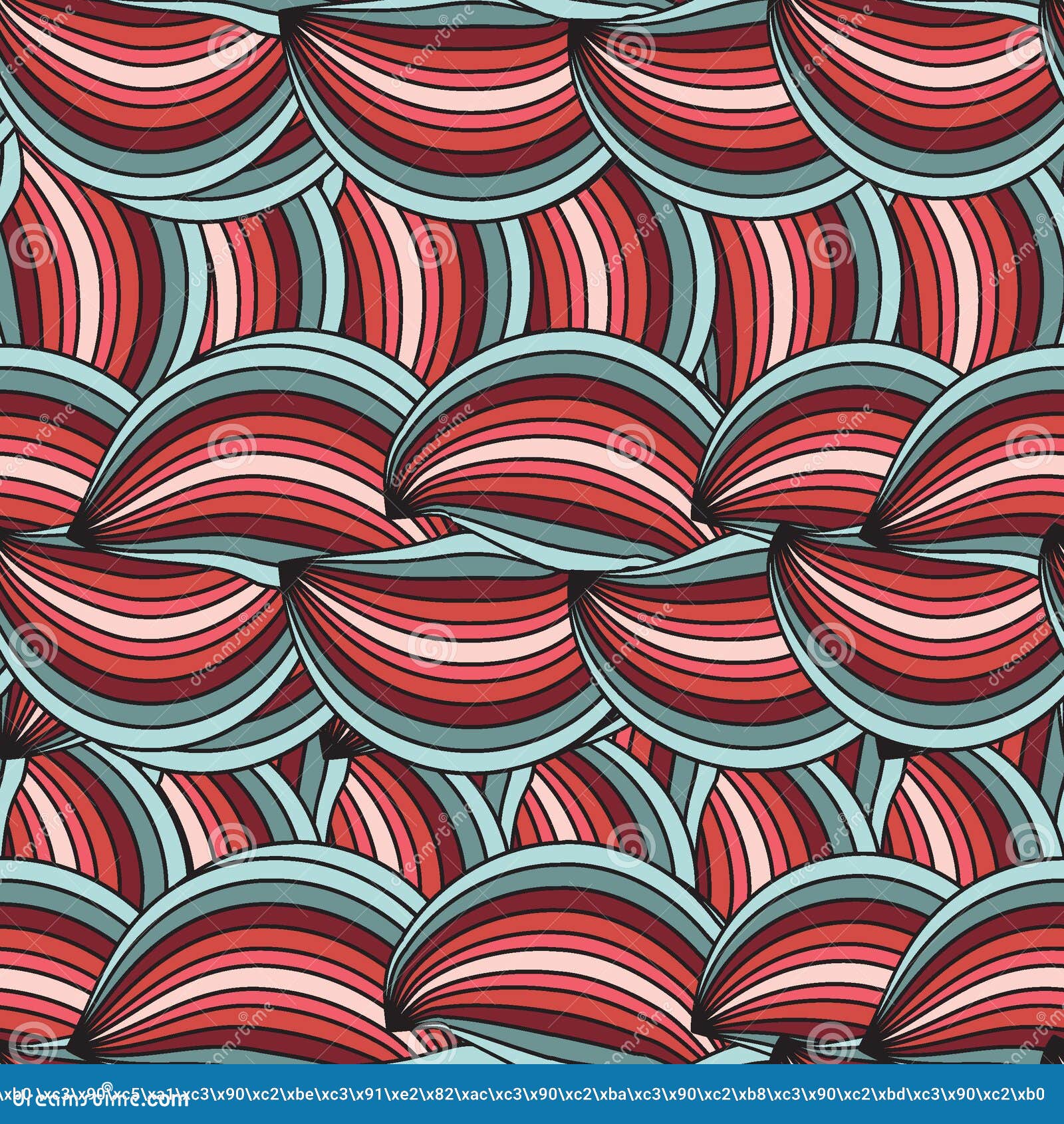 Vector Vertical Seamless Texture with Abstract Wav Stock Vector ...