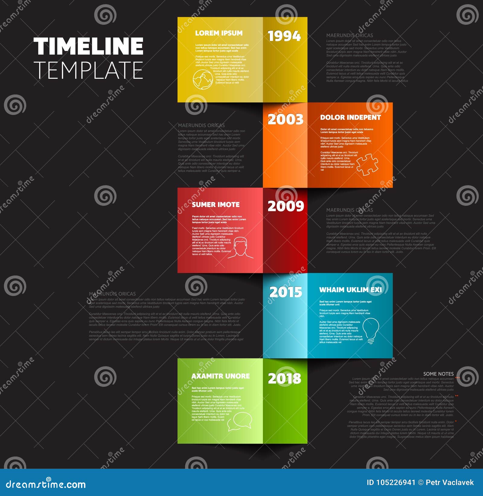 Vertical timeline template stock vector. Illustration of abstract ...