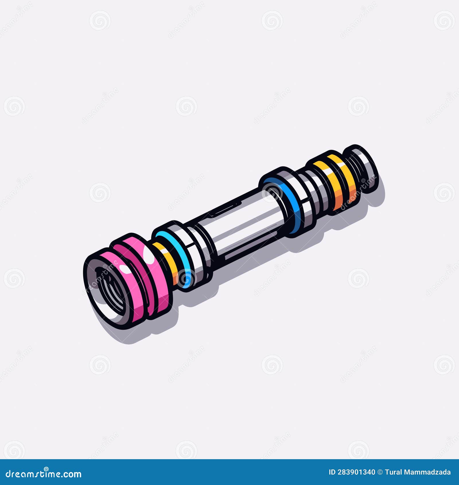 Vector of a Vibrant and Colorful Object Resting on a Clean White ...