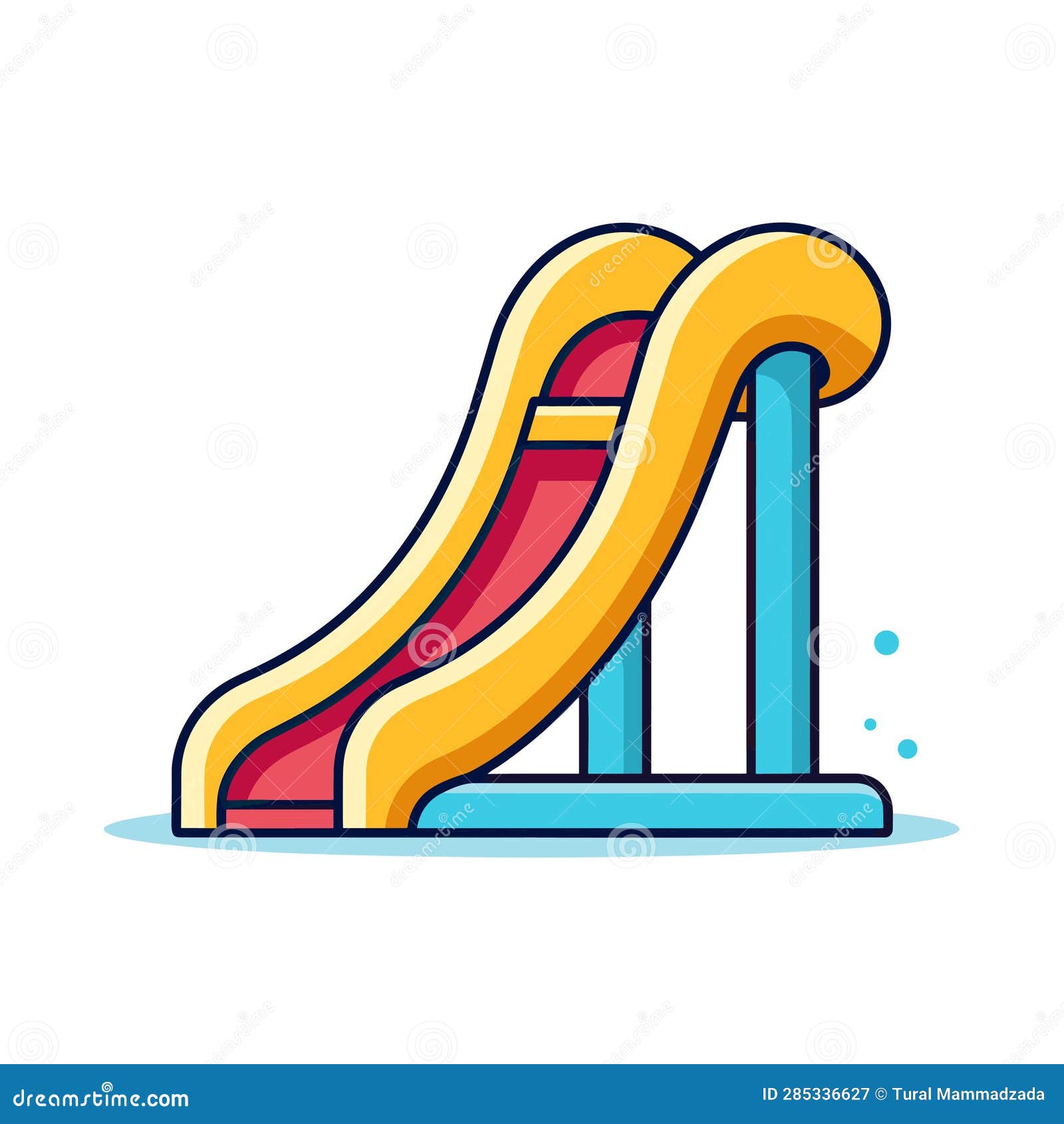 Vector of a Vibrant and Dynamic Slide Against a Clean White Backdrop ...