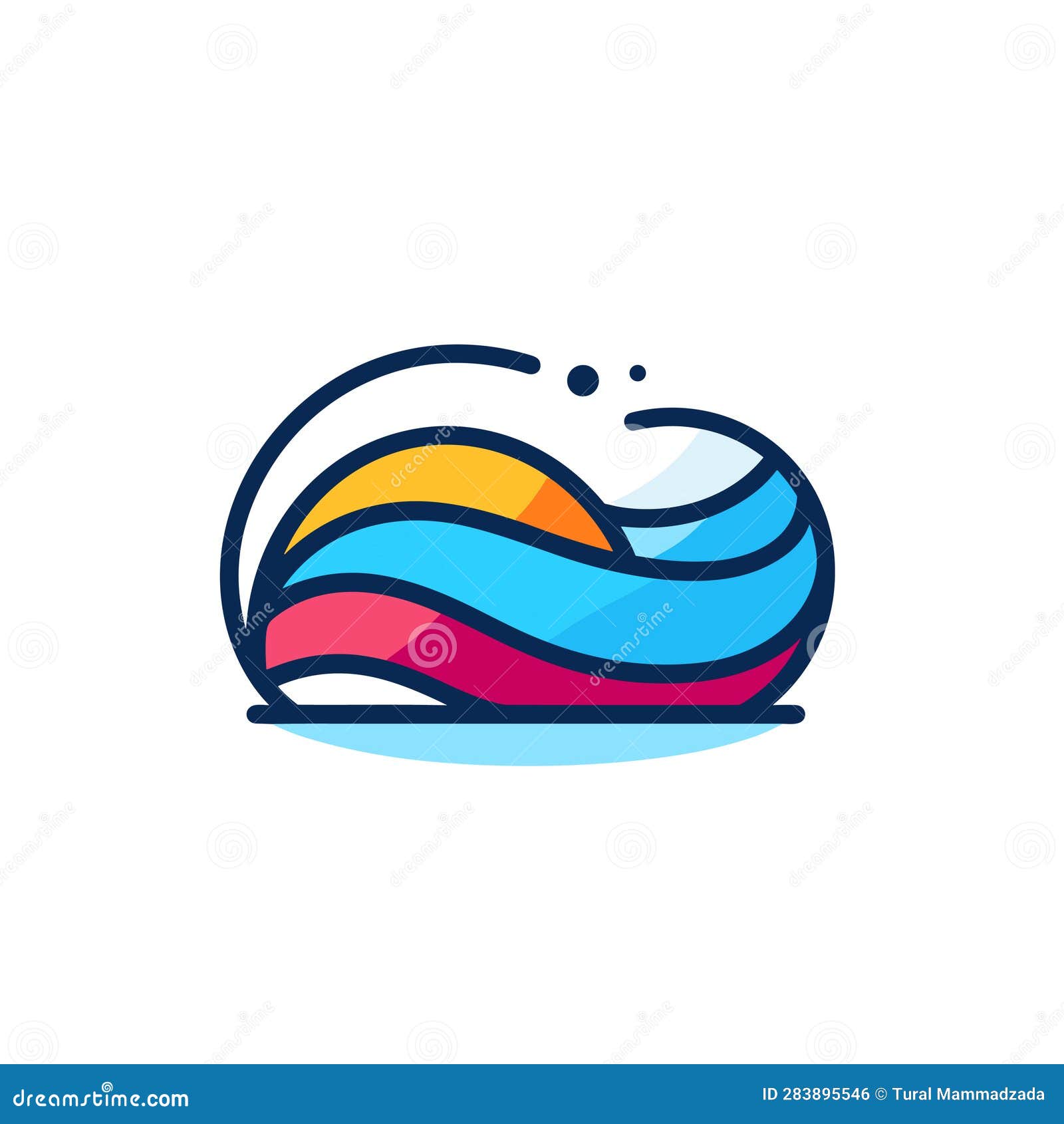 Vector of a Vibrant and Modern Wave Logo on a Clean White Background ...