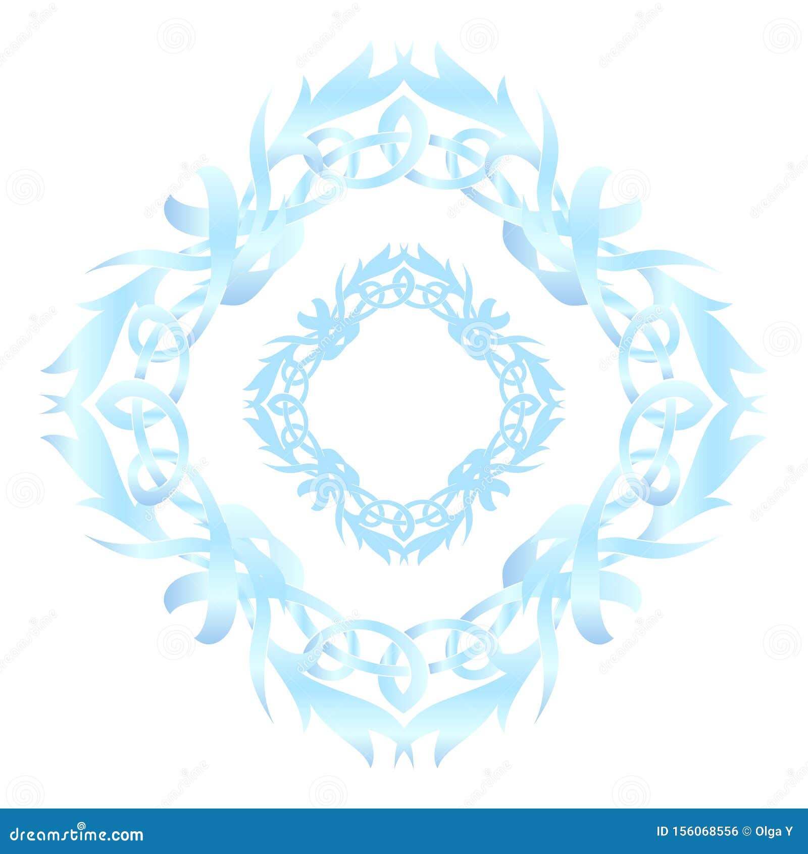 Vector Circle Victorian Grunge Frame for Text or Photos. Easy Editing ...