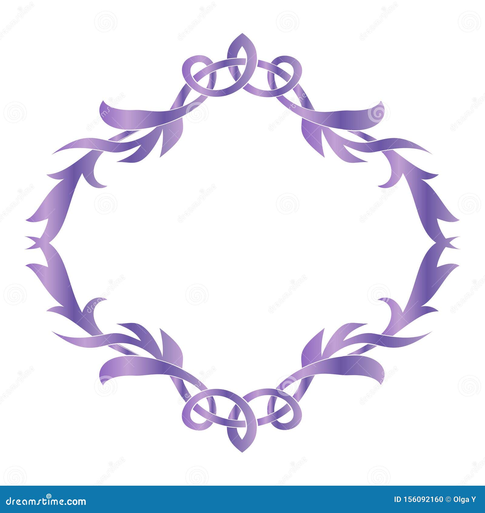 Vector Circle Victorian Grunge Frame for Text or Photos. Easy Editing ...