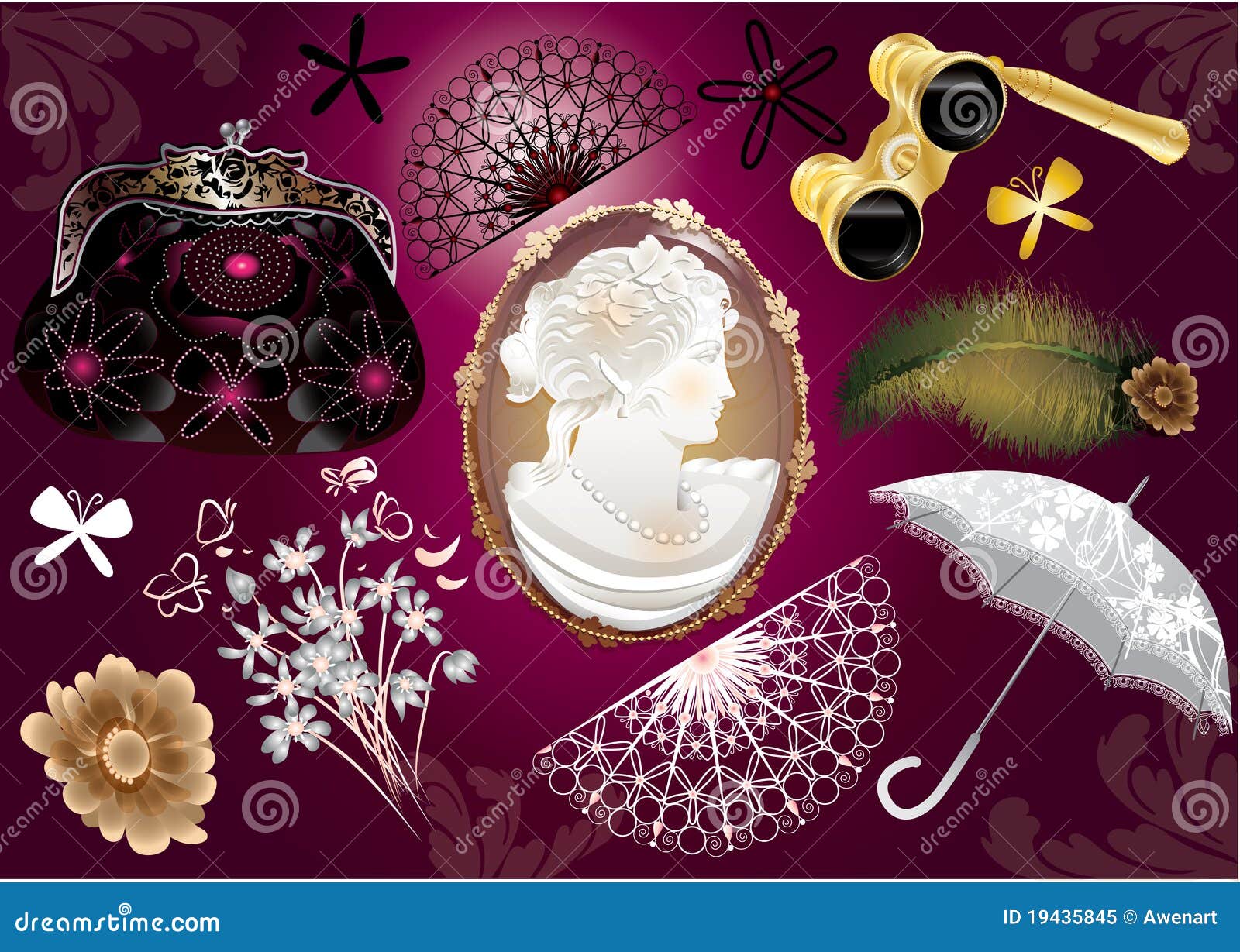 Victorian Lady Background Royalty-Free Stock Photo | CartoonDealer.com ...