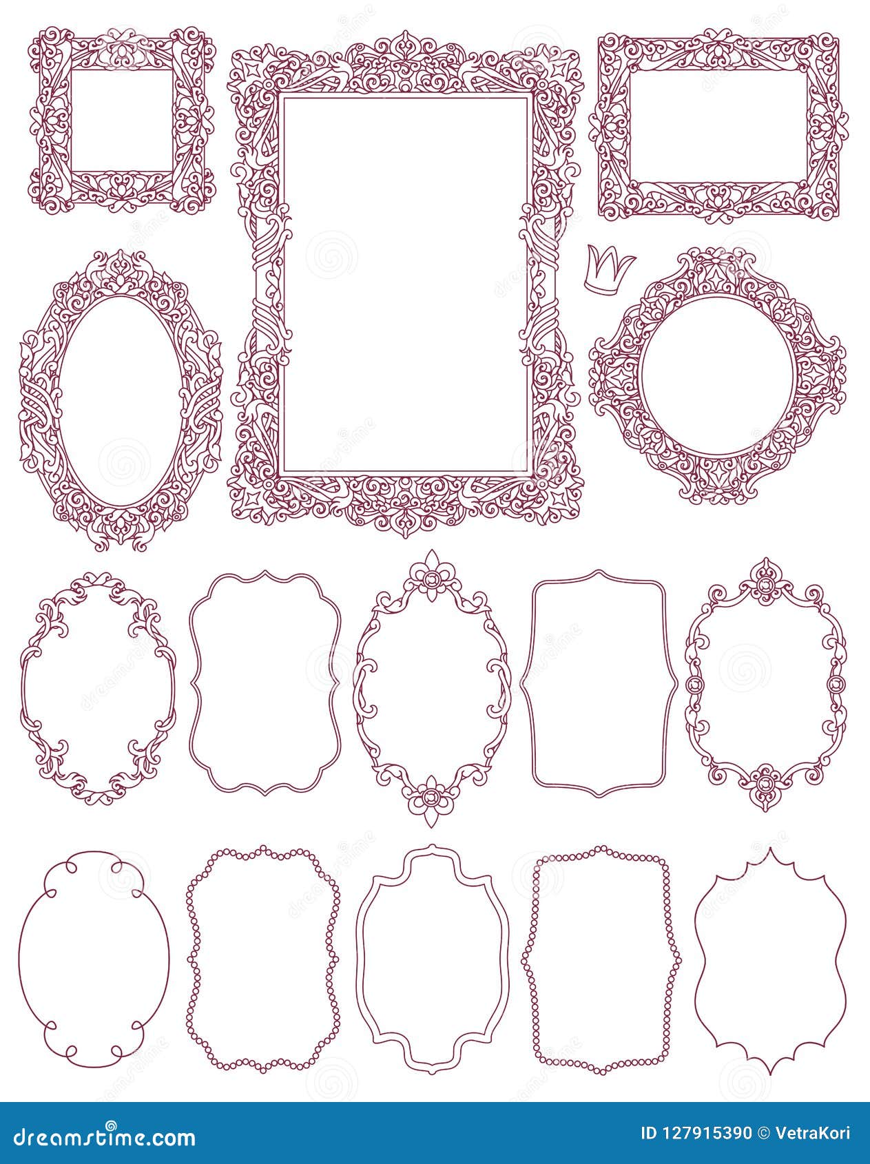 Vector Victorian Vintage Frames Stock Vector - Illustration of gallery ...