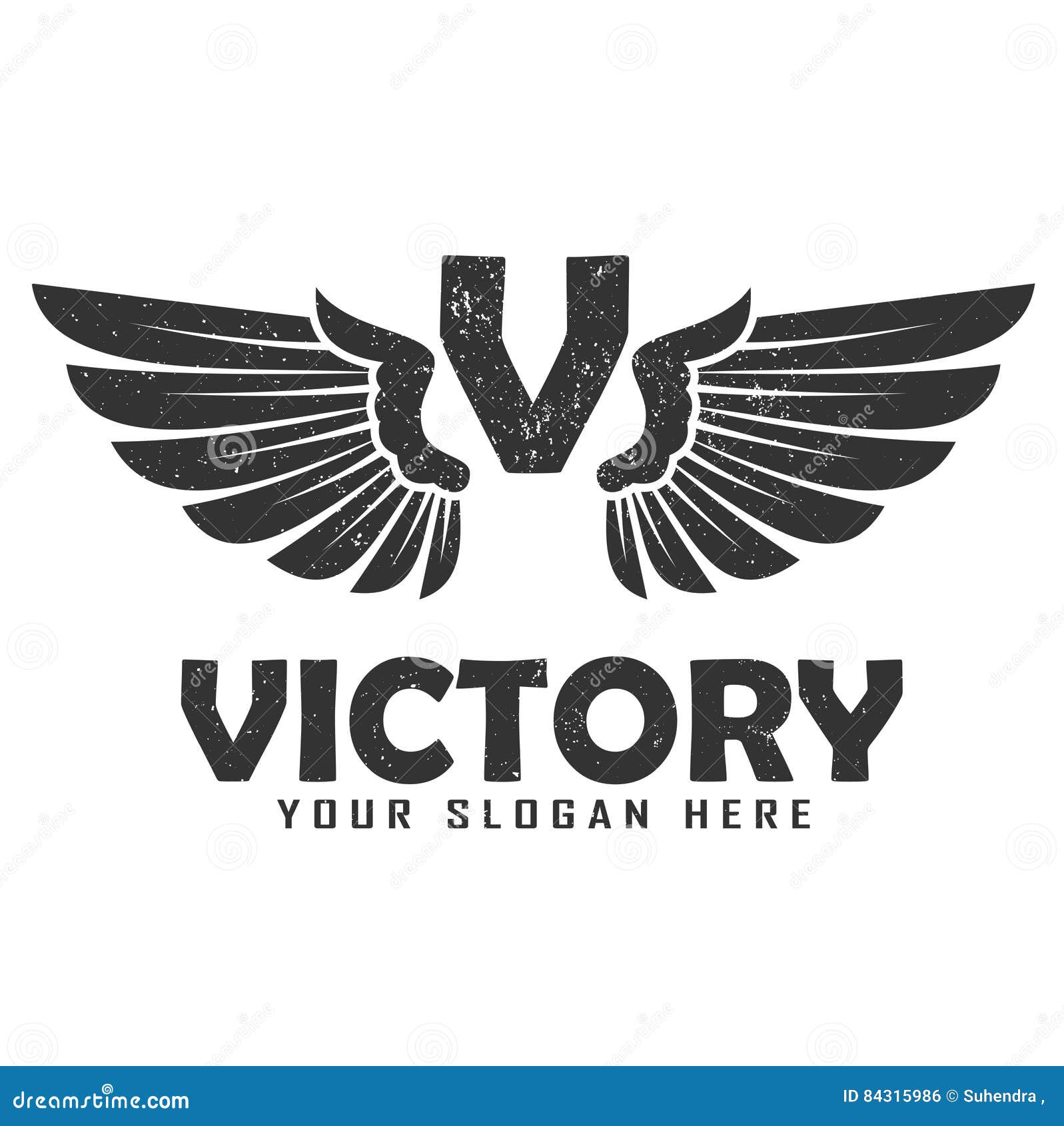 Vector Victory Logo Template Stock Illustration - Illustration of ...