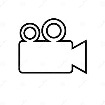 Vector of Video Camera Icon Black and White. EPS8 . Stock Vector ...