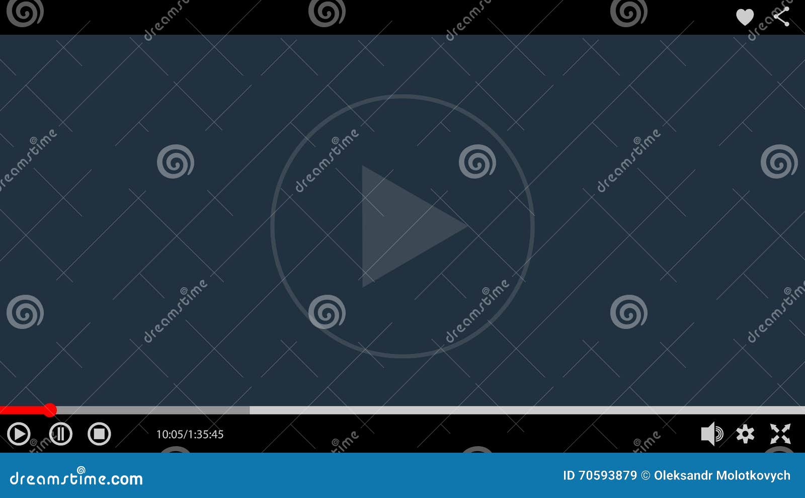 Video Player Scroll Bar Design Interface. Vector Illustration ...