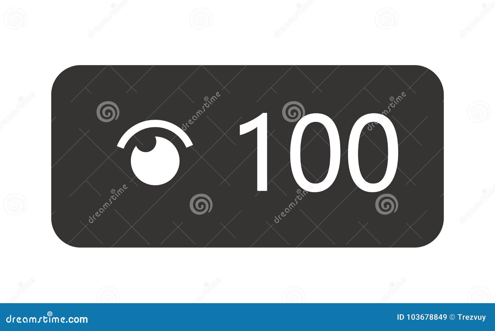 Vector of Video Views Counter, User Count of Live Stream Close Up Stock ...