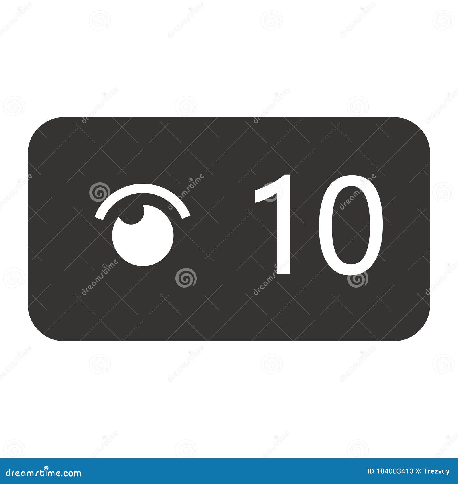 Vector of Video Views Counter, User Count of Live Stream Close Up Stock ...