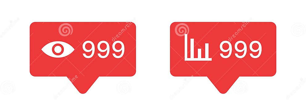 Vector Views Flat Icon. Statistics Flat Icon. Number of Views Symbol ...