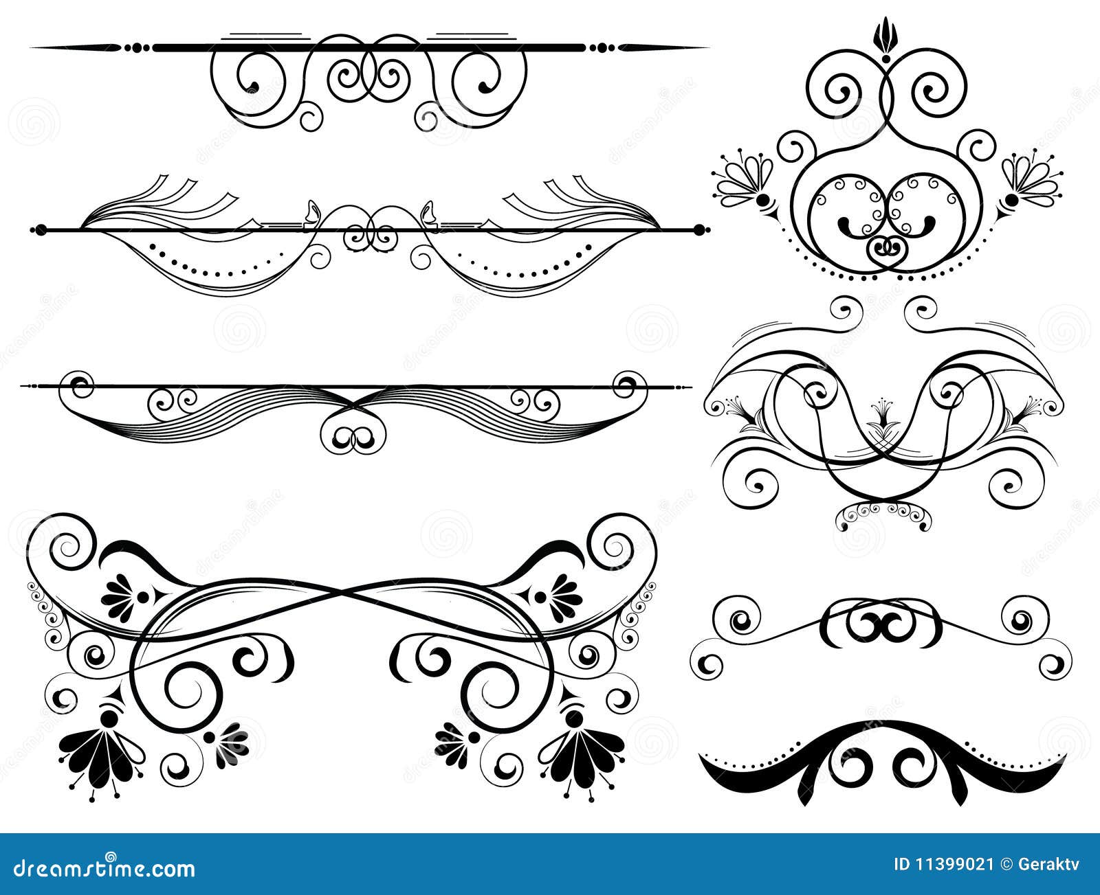Vector vignettes stock vector. Illustration of drawing - 11399021