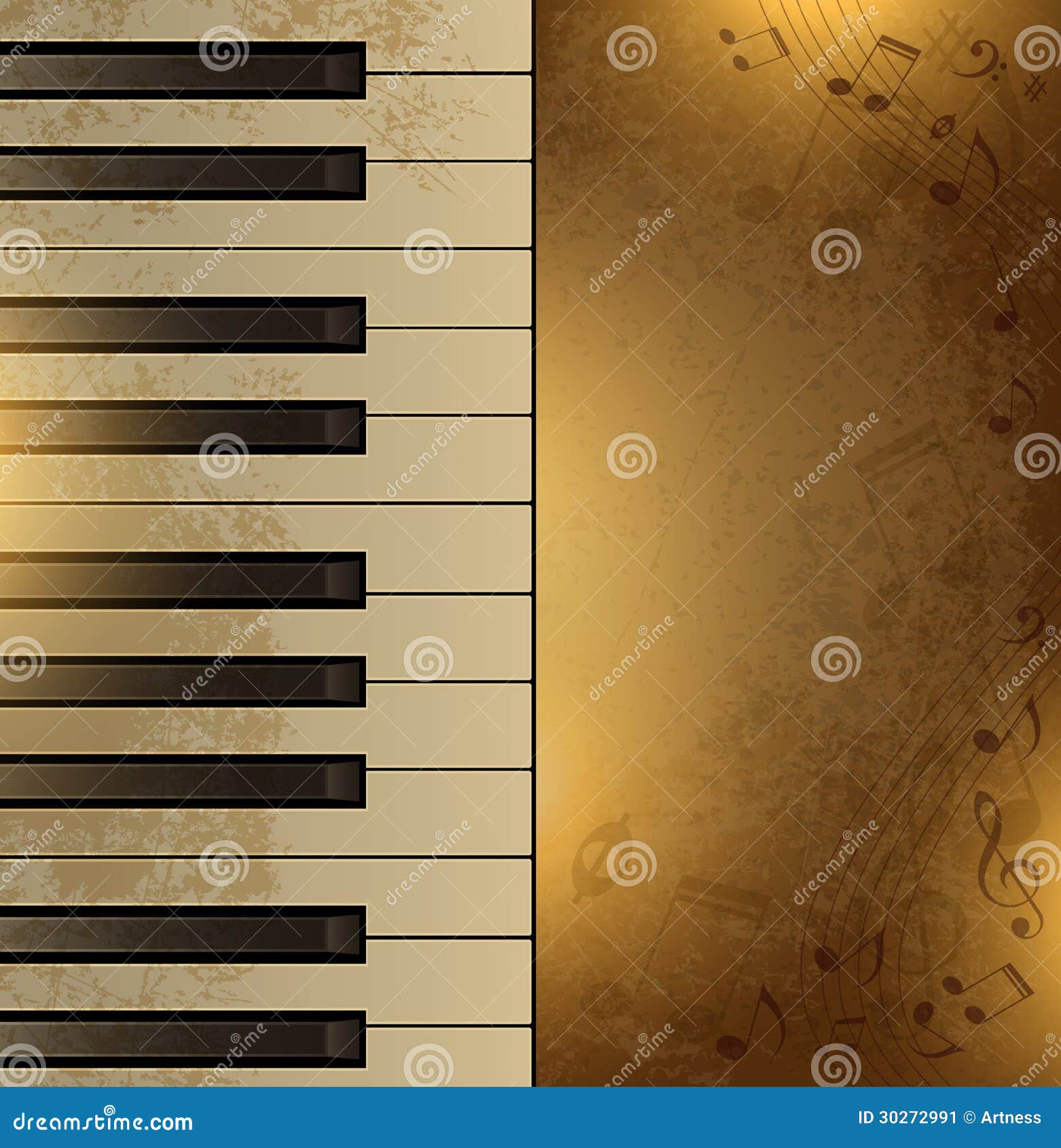 Vintage Background with Piano Stock Vector - Illustration of abstract ...