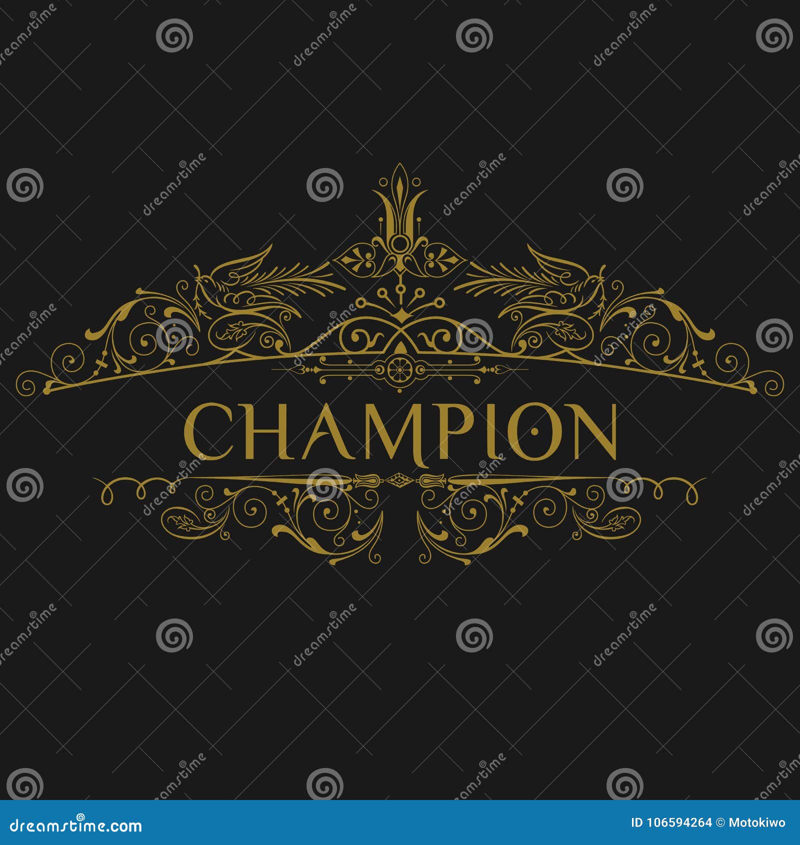 Ornament Composition Old Style Design. Stock Illustration ...