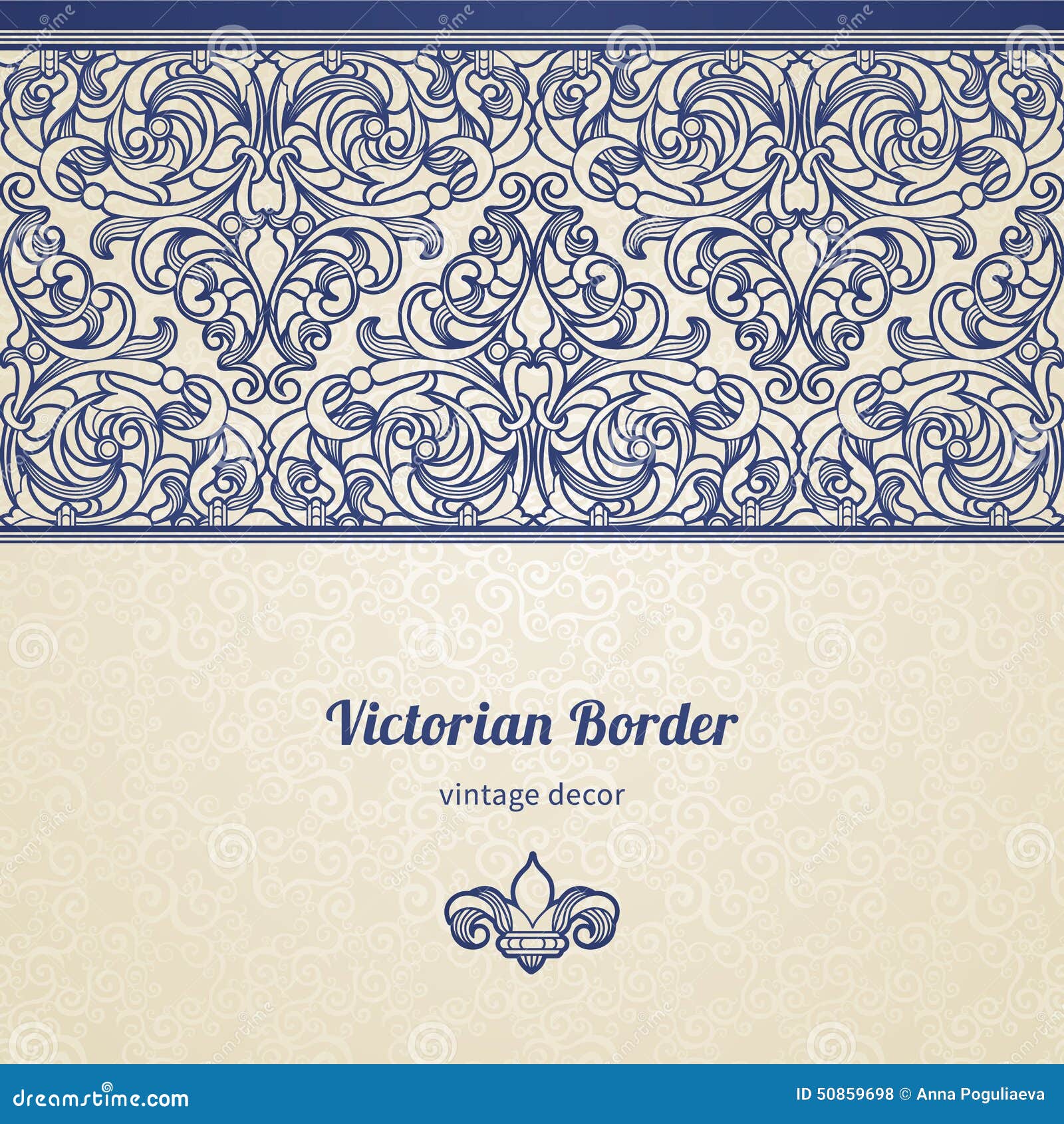 Vector Vintage Border in Eastern Style. Stock Vector - Illustration of ...