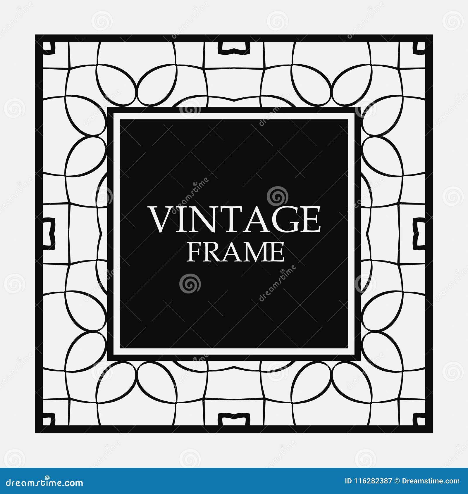 Vintage border frame stock vector. Illustration of corner - 116282387