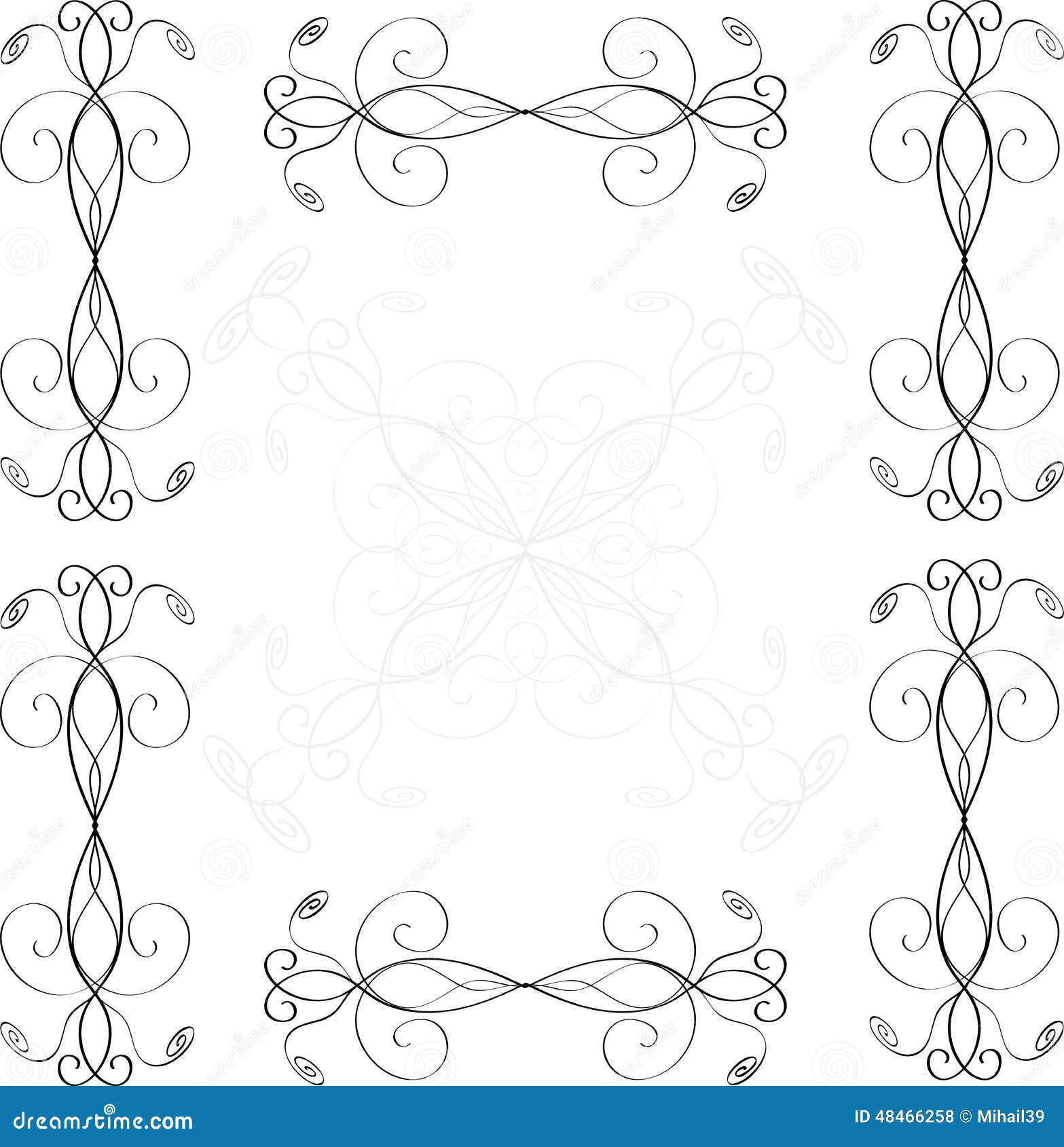Vector Vintage Border Frame Engraving with Retro Stock Vector ...