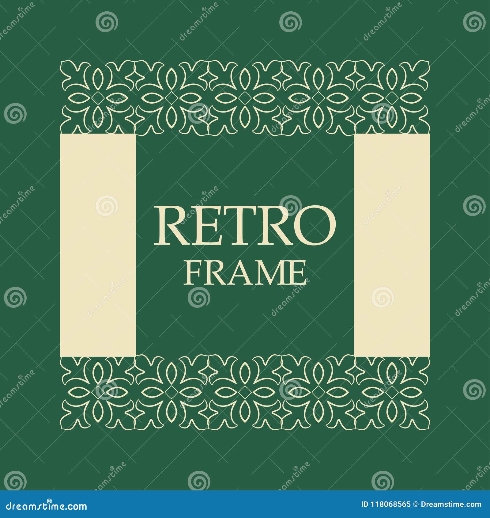Retro ornamental frame stock vector. Illustration of decoration - 118068565