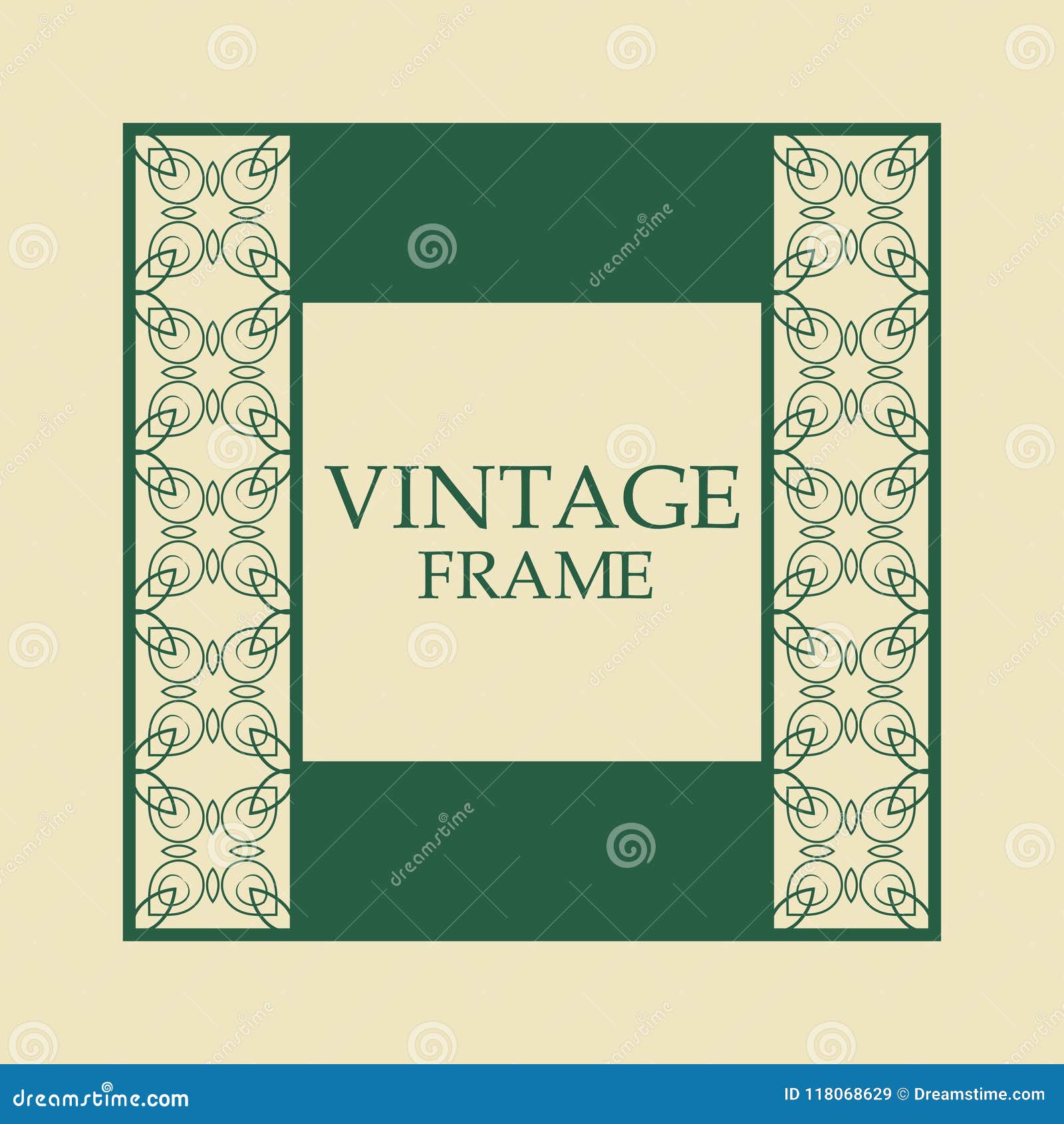 Retro ornamental frame stock vector. Illustration of decoration - 118068629