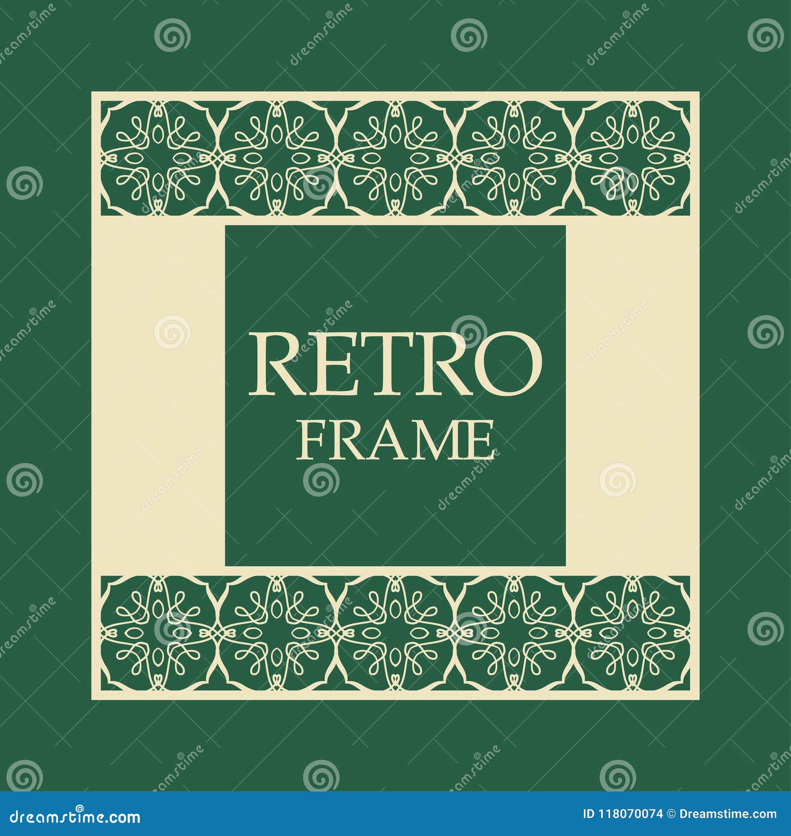 Retro ornamental frame stock vector. Illustration of element - 118070074