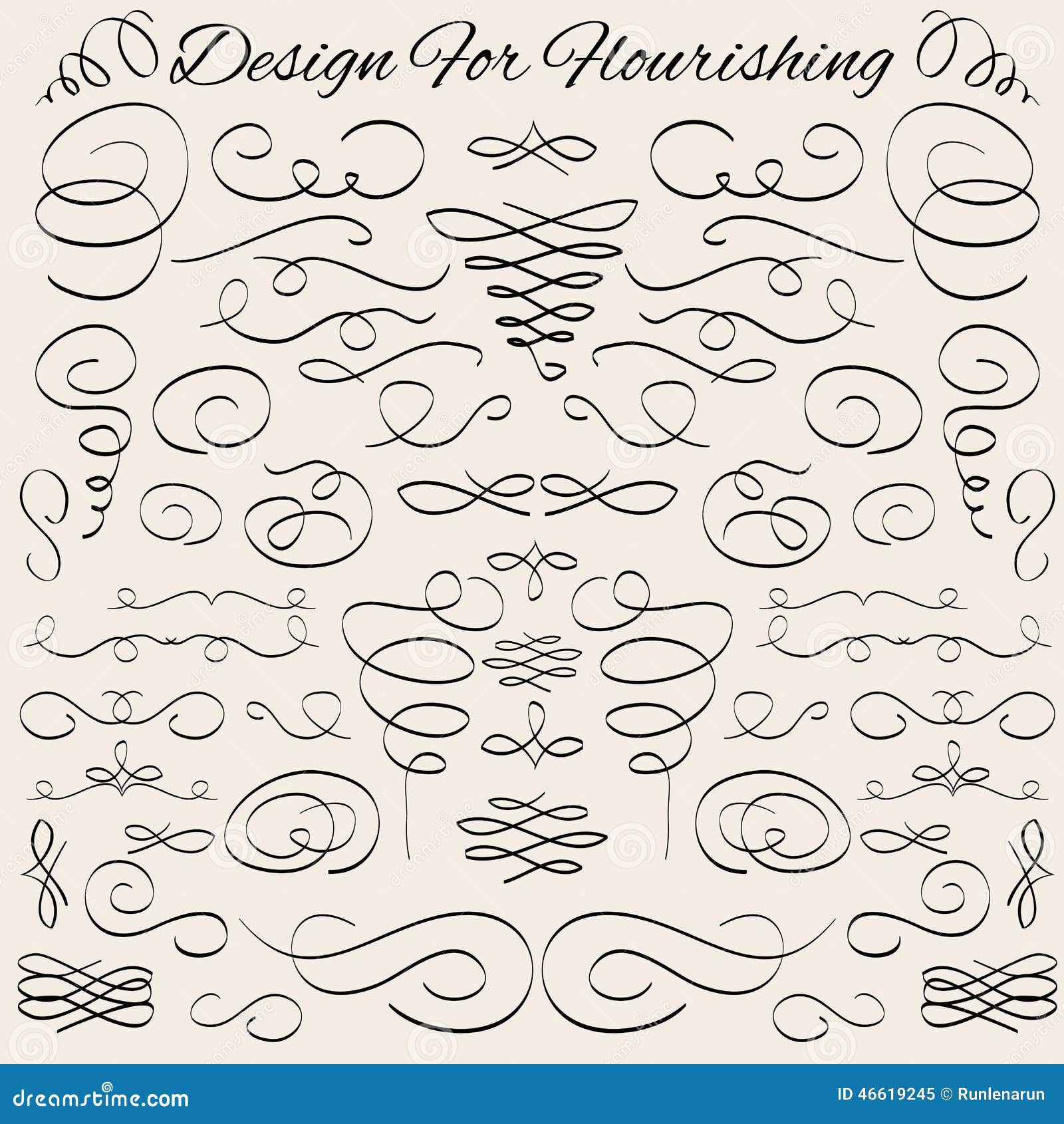 Vector Vintage Calligraphic Design Elements and Stock Vector ...