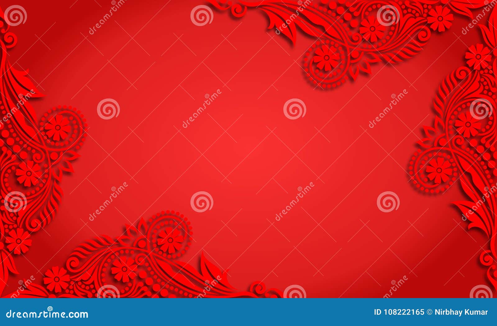 Vector Vintage Calligraphy Blank Red Background Stock Vector ...