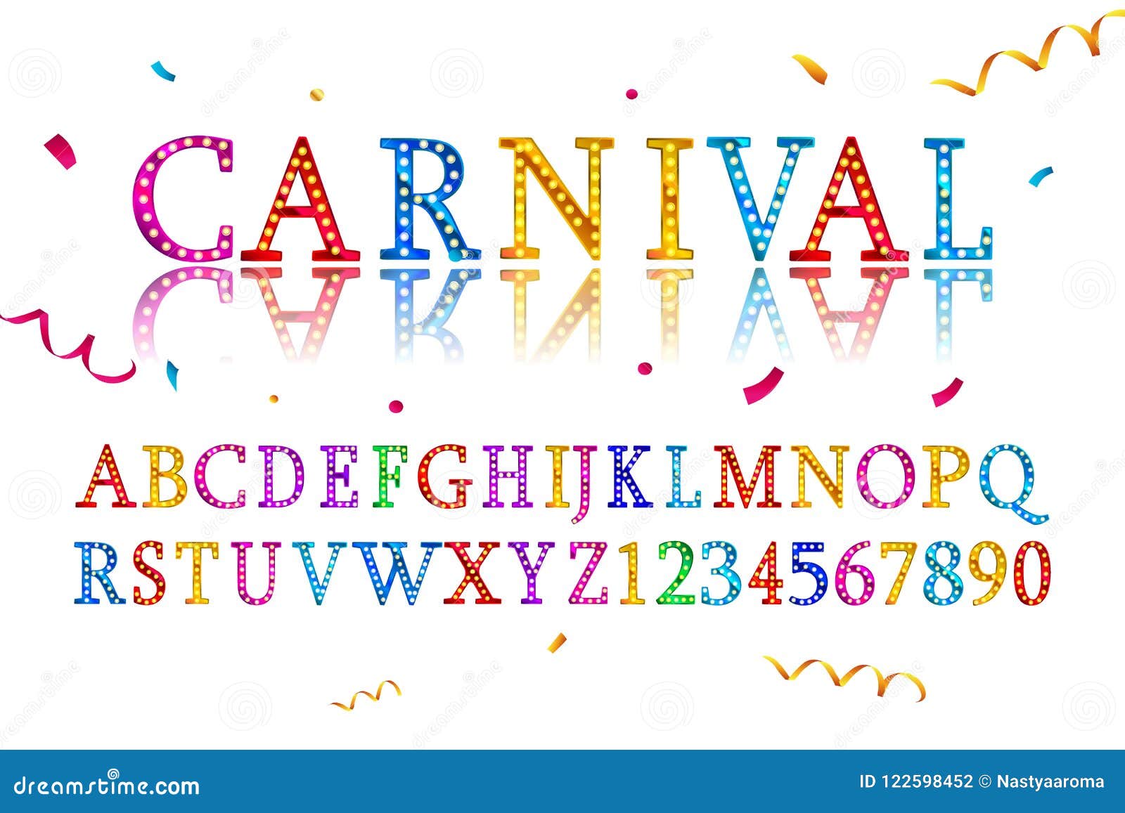 Vector of Vintage Carnival Font Stock Illustration - Illustration of ...