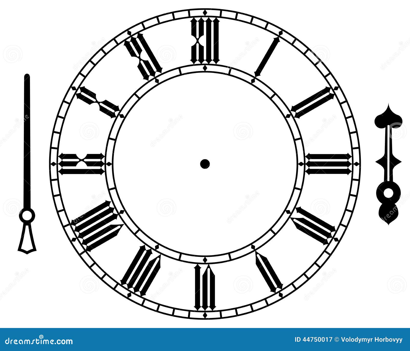 Vector vintage clock stock vector. Illustration of mechanical - 44750017
