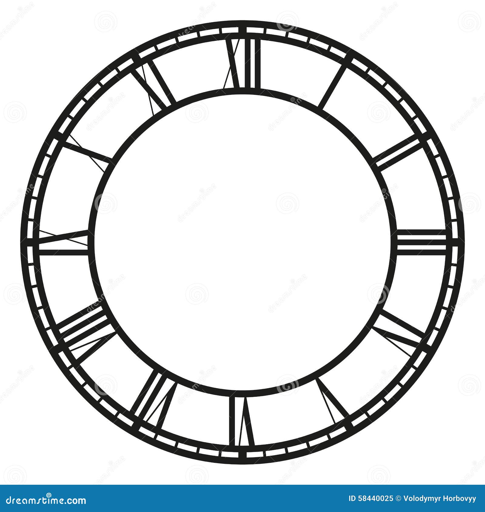 Vector vintage clock stock vector. Illustration of classic - 58440025