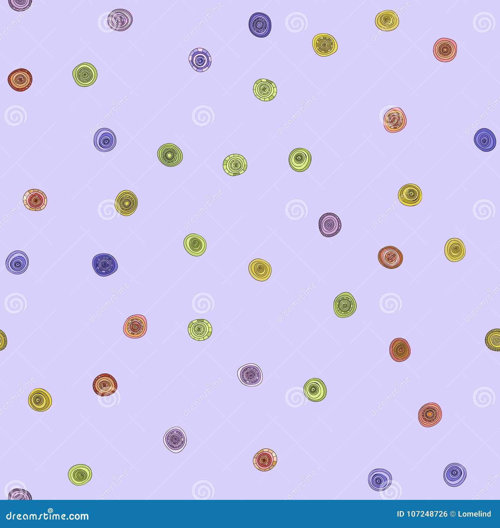 Vector Vintage Colored Circles Seamless Pattern Stock Illustration ... Vector Vintage Colored Circles Seamless Pattern Stock Illustration ...