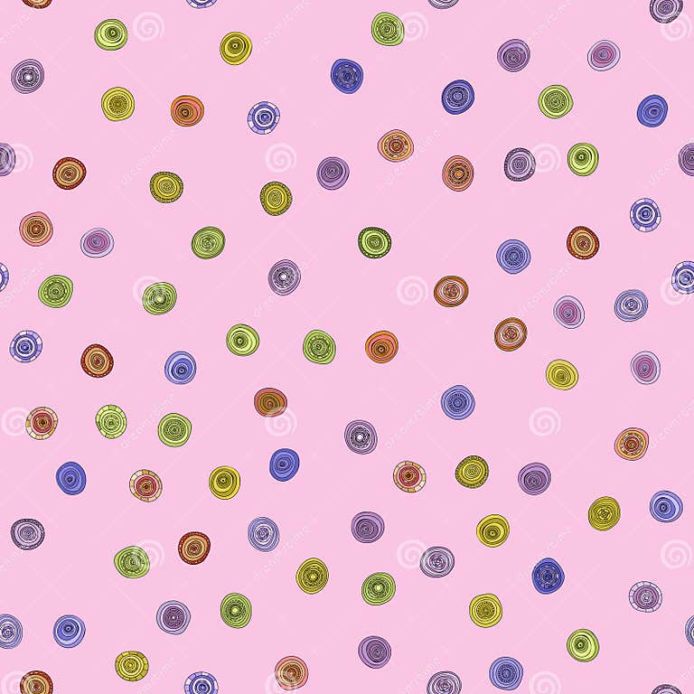 Vector Vintage Colored Circles Seamless Pattern Stock Illustration ... Vector Vintage Colored Circles Seamless Pattern Stock Illustration ...