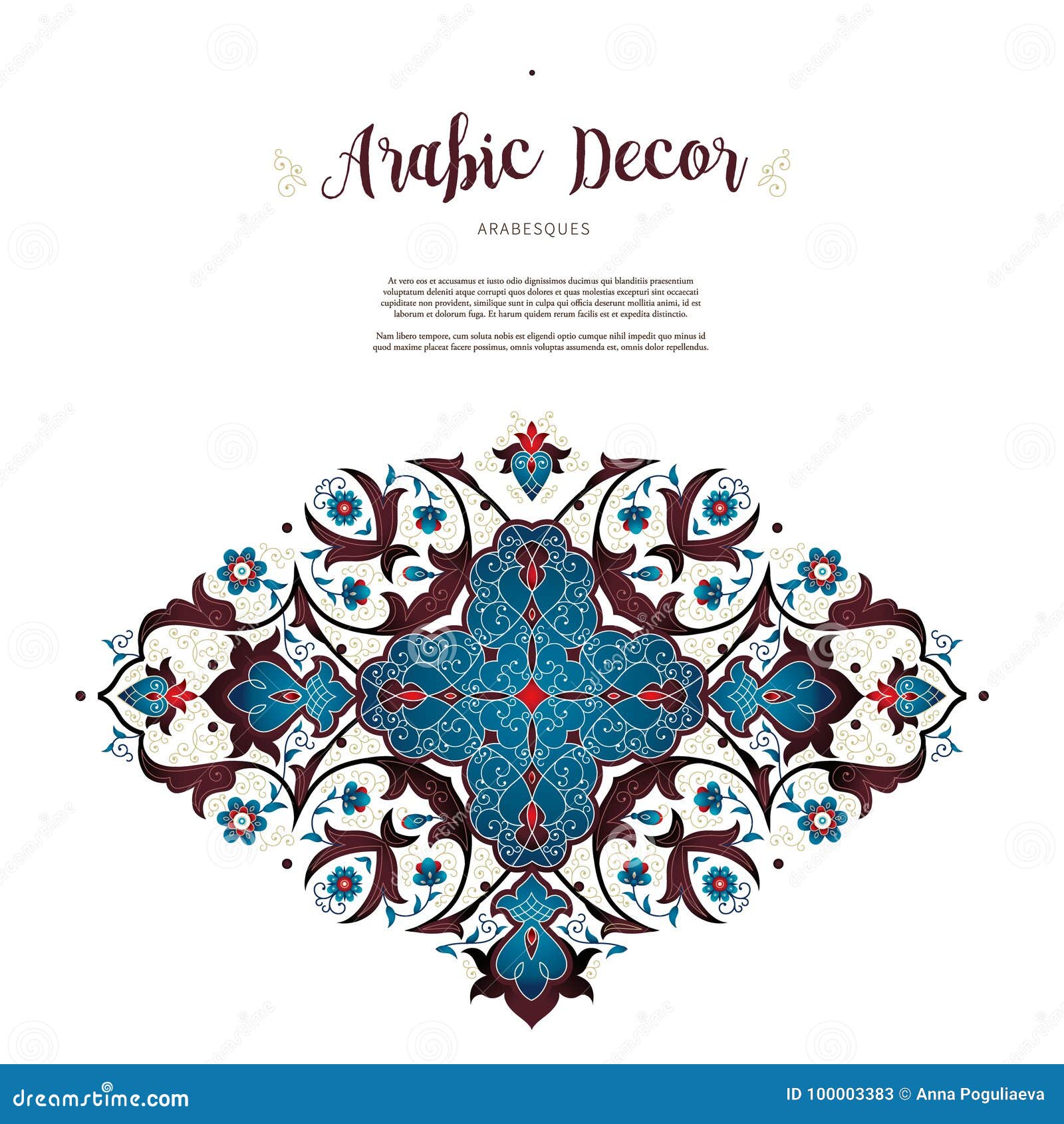 Vector Vintage Decor In Eastern Style Stock Vector Illustration Of
