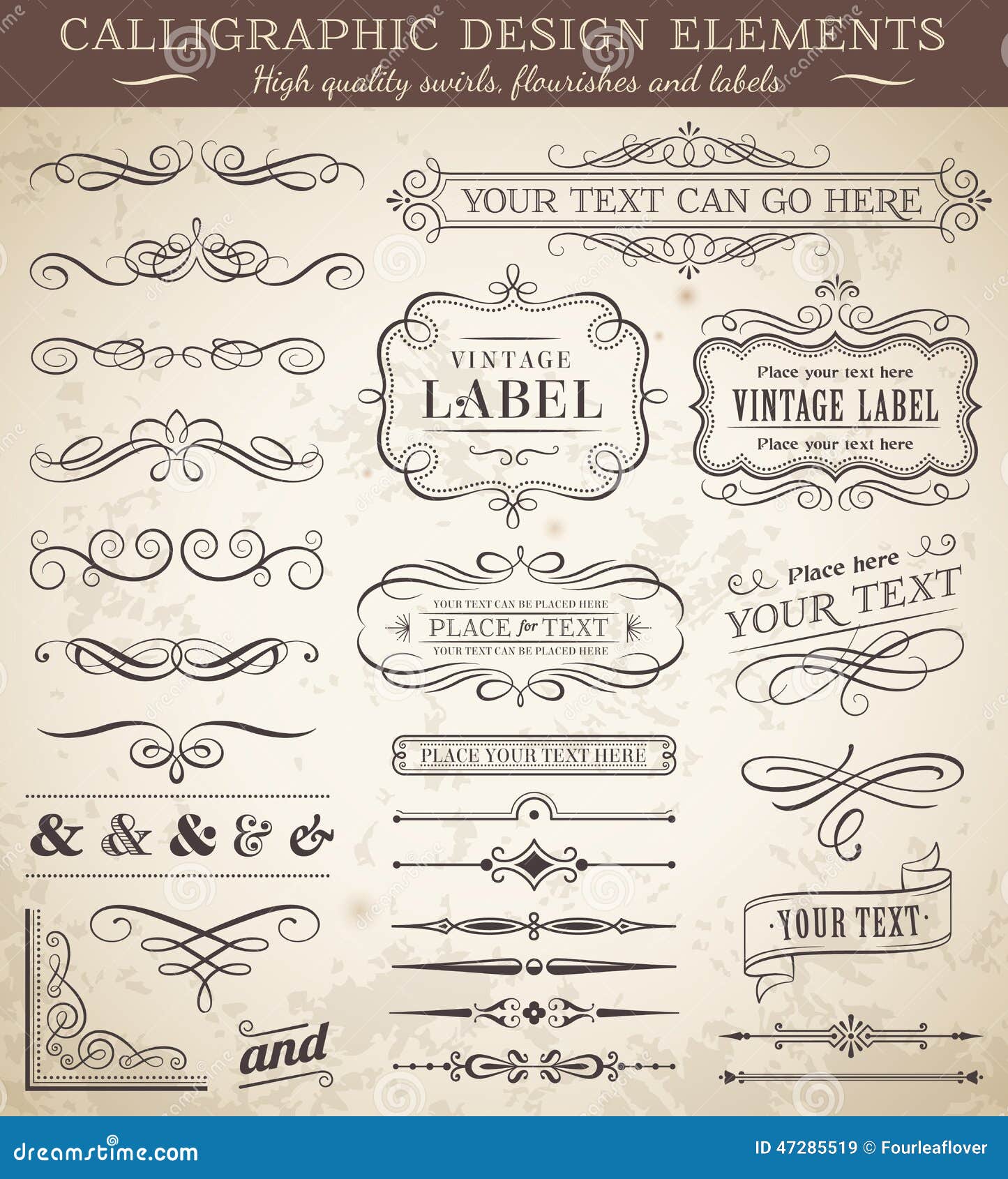 Vector Vintage Design Elements Stock Vector - Illustration of space ...