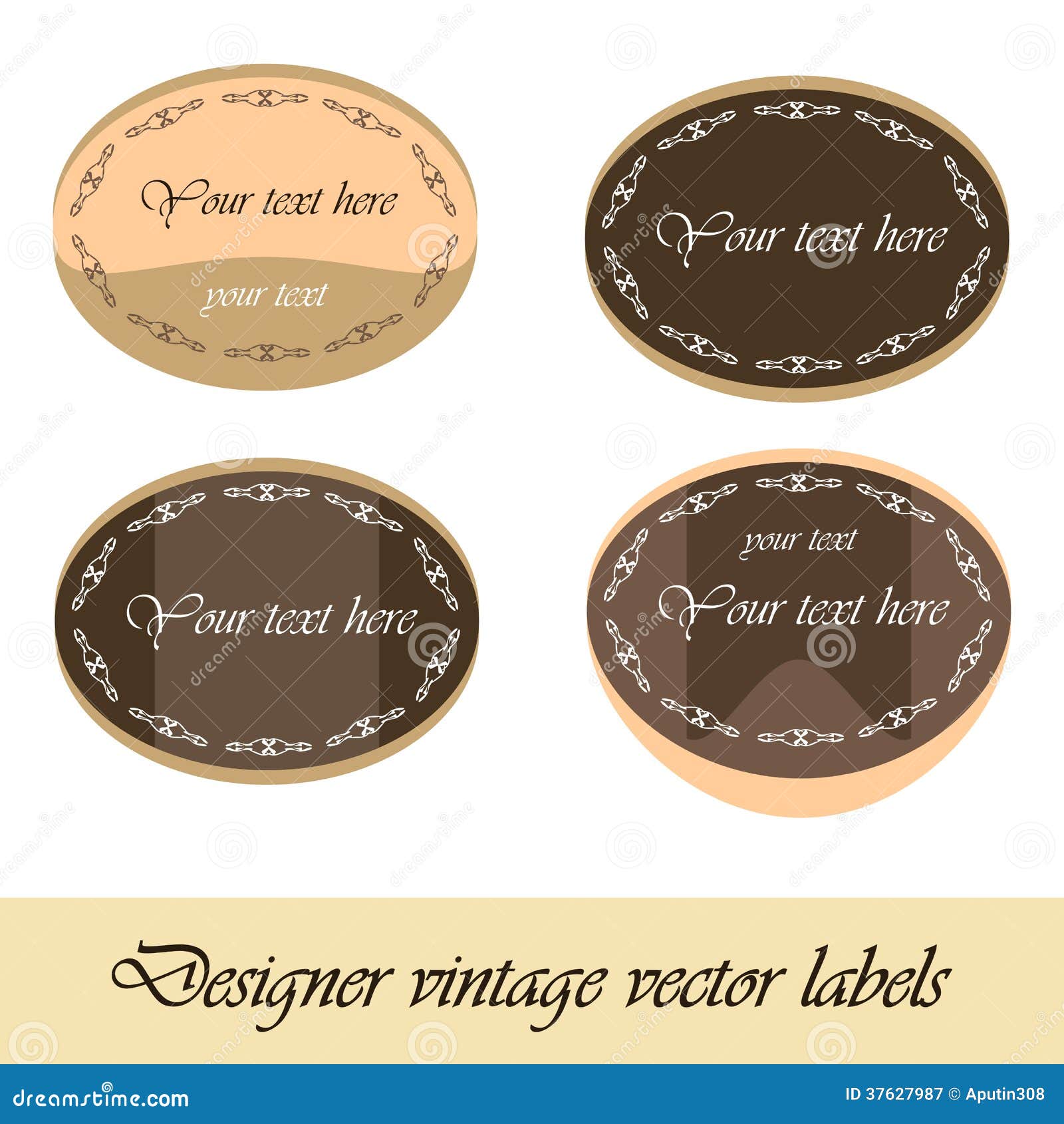 Vector Vintage Designer Labels. Card for Text. Stock Vector ...