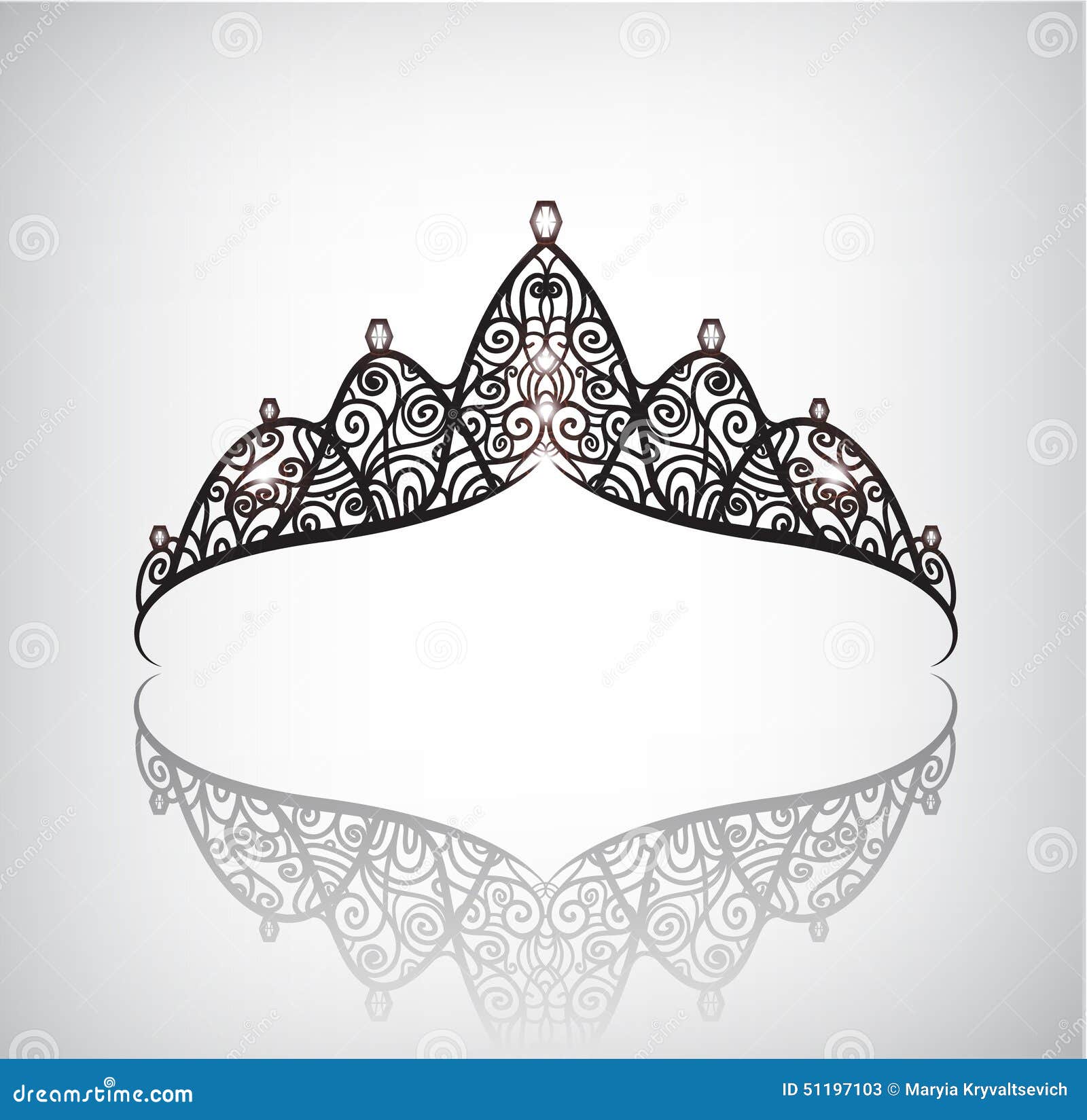 Elegant Vector Crown Or Tiara Cartoon Vector | CartoonDealer.com #64983135