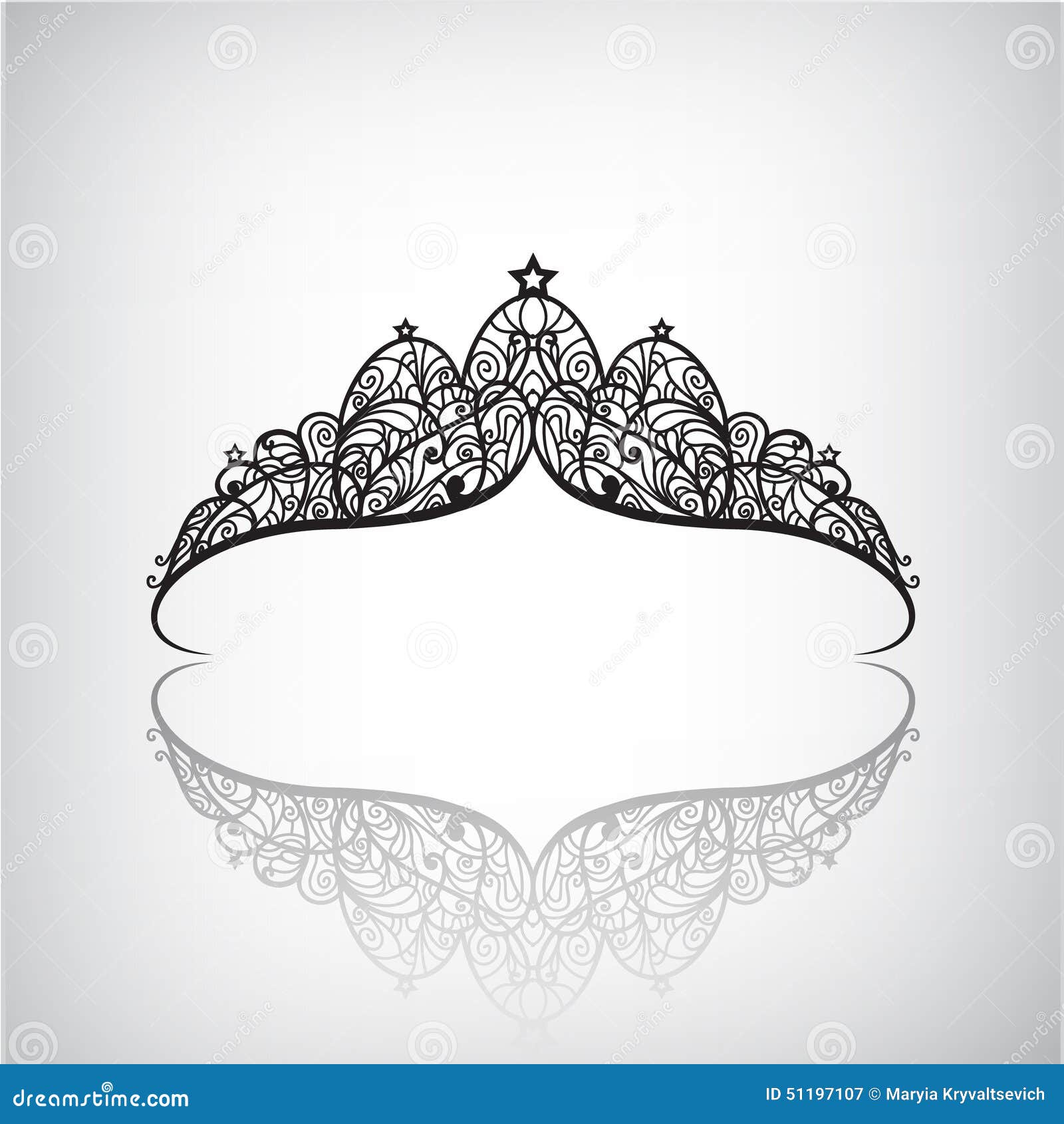 Vector Vintage Elegant Decorated with Star Crown Stock Vector ...