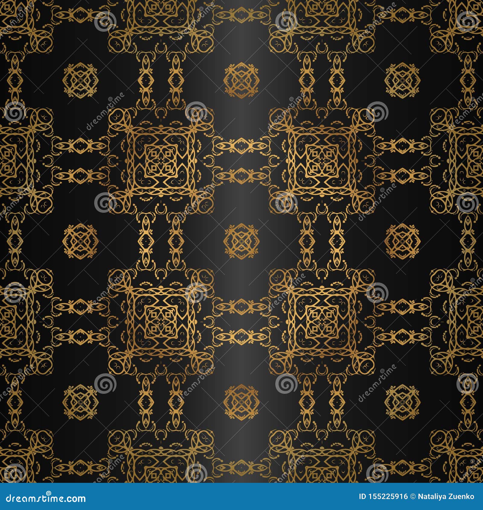 Vector Vintage Engraving with Retro Ornament Pattern in Antique Rococo ...