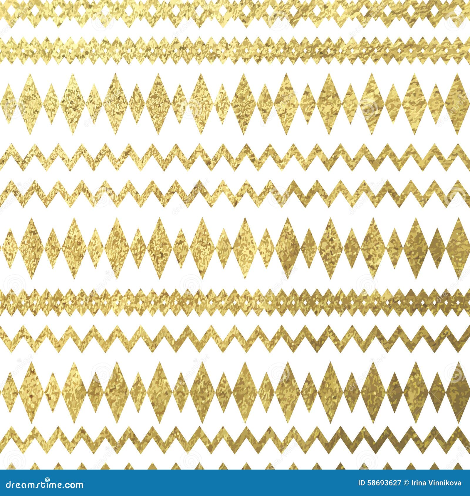 Vector Vintage Ethnic Golden Pattern Stock Vector - Illustration of ...