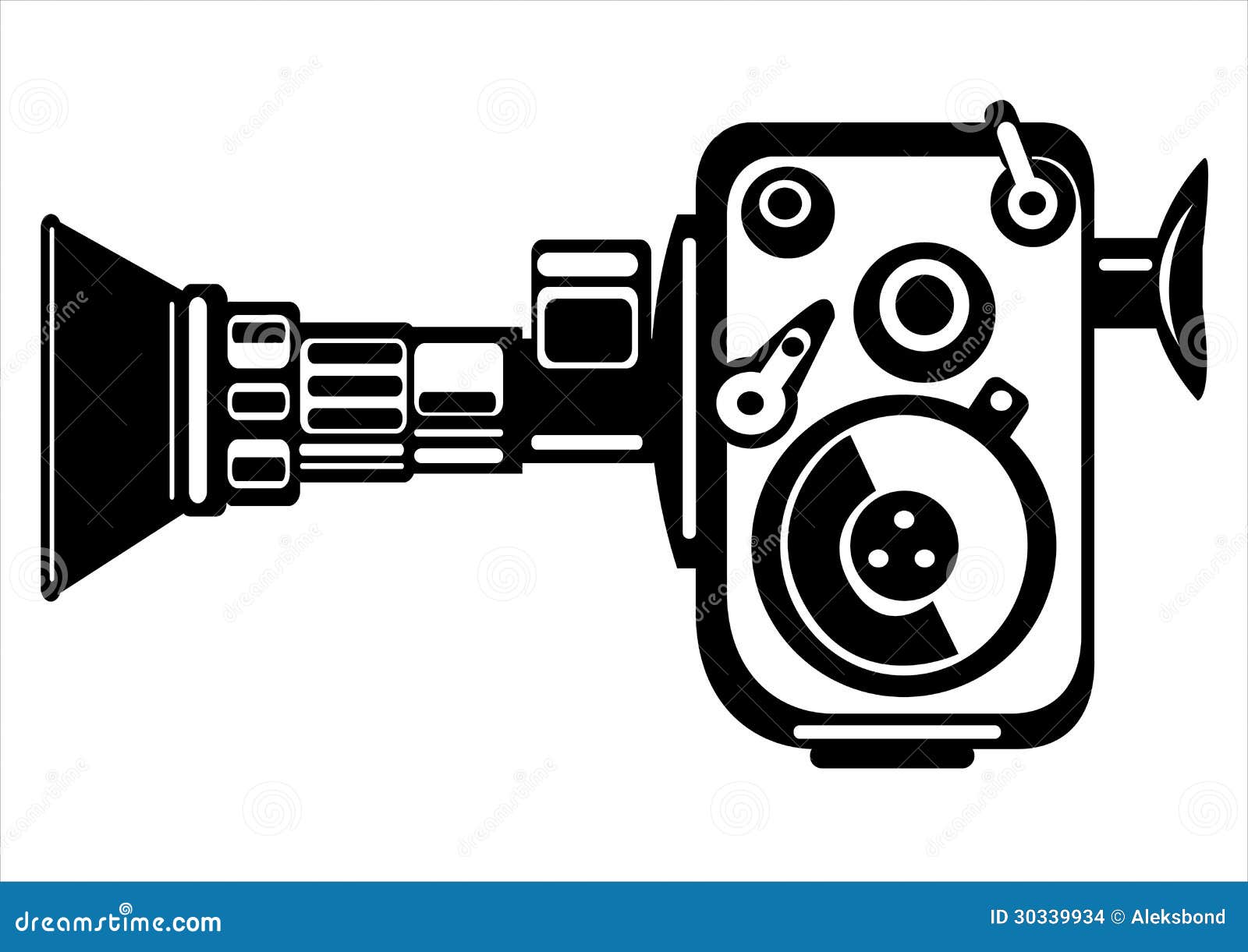 Vector Vintage Film Camera Isolated on White Stock Vector ...