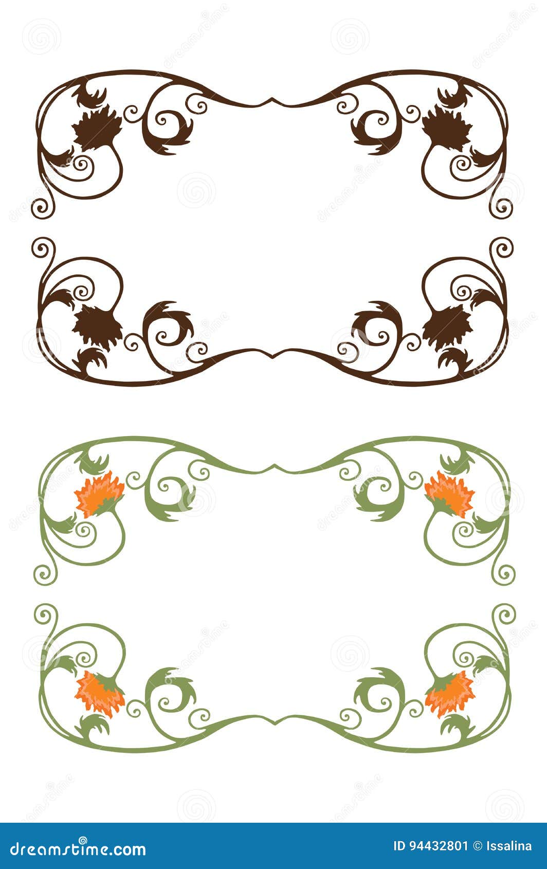 Vector Vintage Flowers Frame Stock Illustration - Illustration of ...