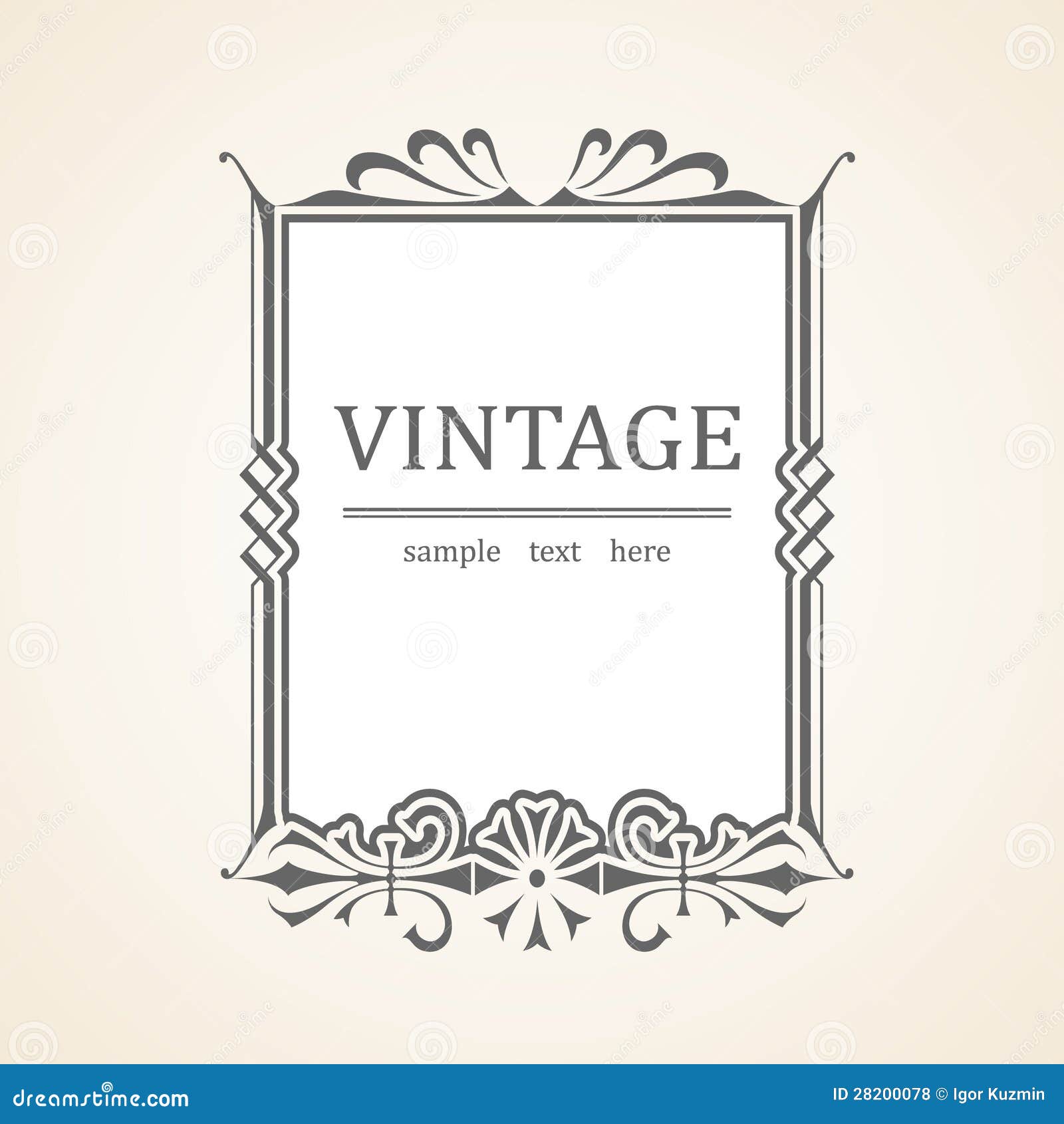 Vector Vintage frame stock vector. Illustration of leaf - 28200078
