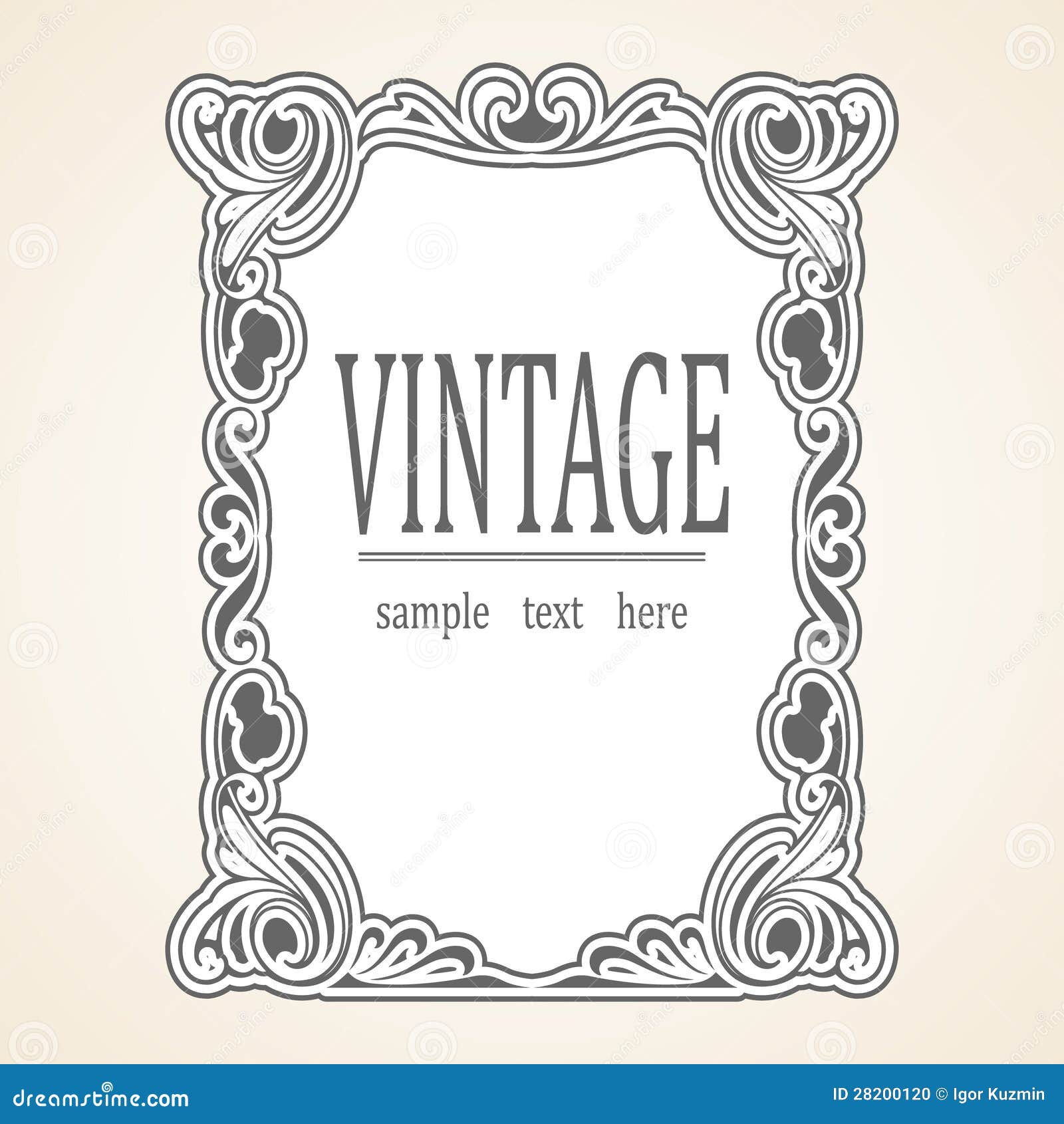 Vector Vintage frame stock vector. Illustration of popular - 28200120