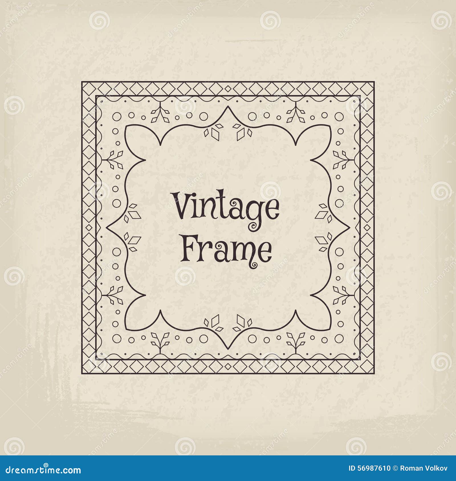 Vector vintage frame stock vector. Illustration of divider - 56987610