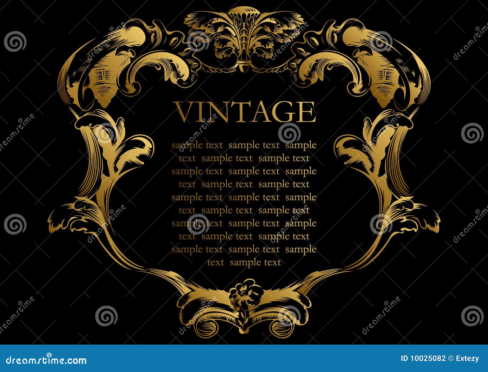 Vector vintage frame cover stock vector. Illustration of retro - 10025082