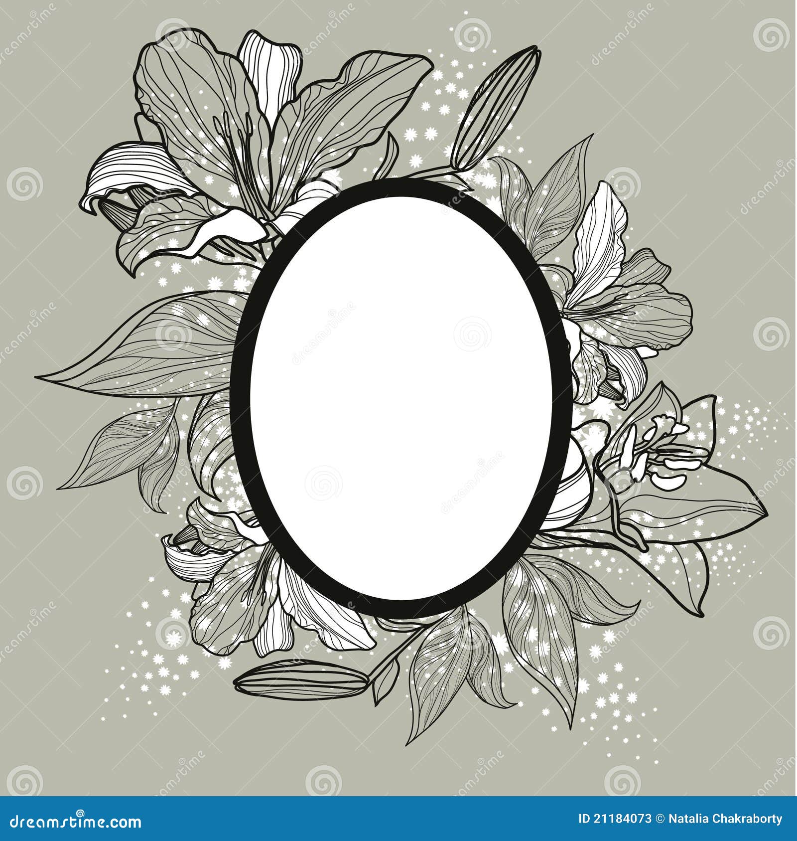 Vector Vintage Frame Design Stock Vector - Illustration of flower ...