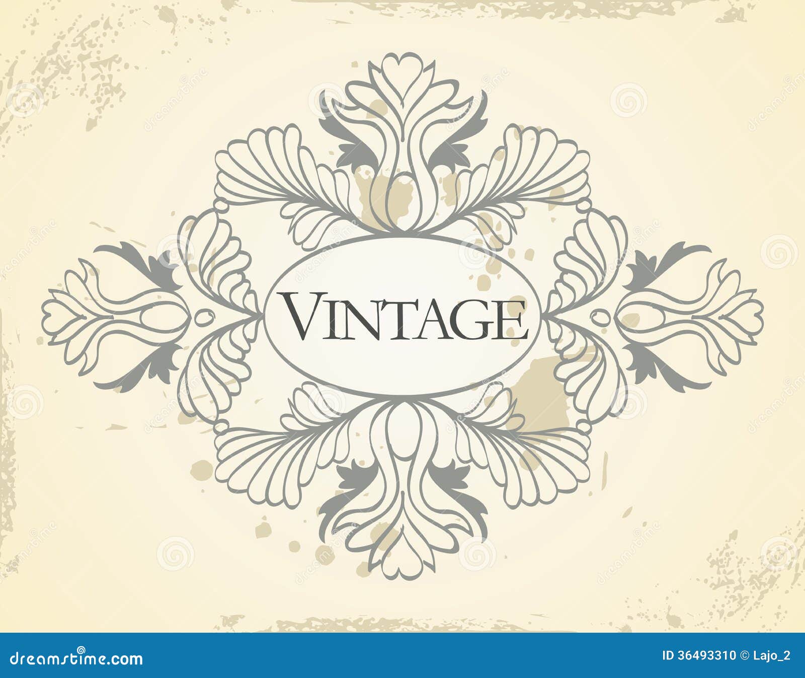 Vector vintage frame stock illustration. Illustration of beauty - 36493310