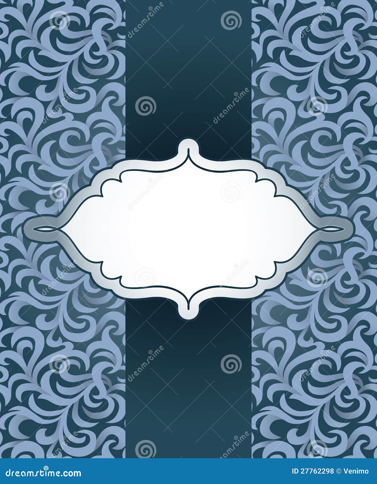 Vector Vintage Frame with Pattern Stock Vector - Illustration of ...